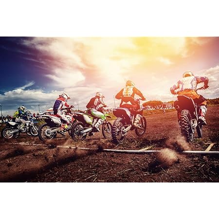 Amazon.com: Freestyle Motocross Rider Performing Stunt on Motorcycle ...