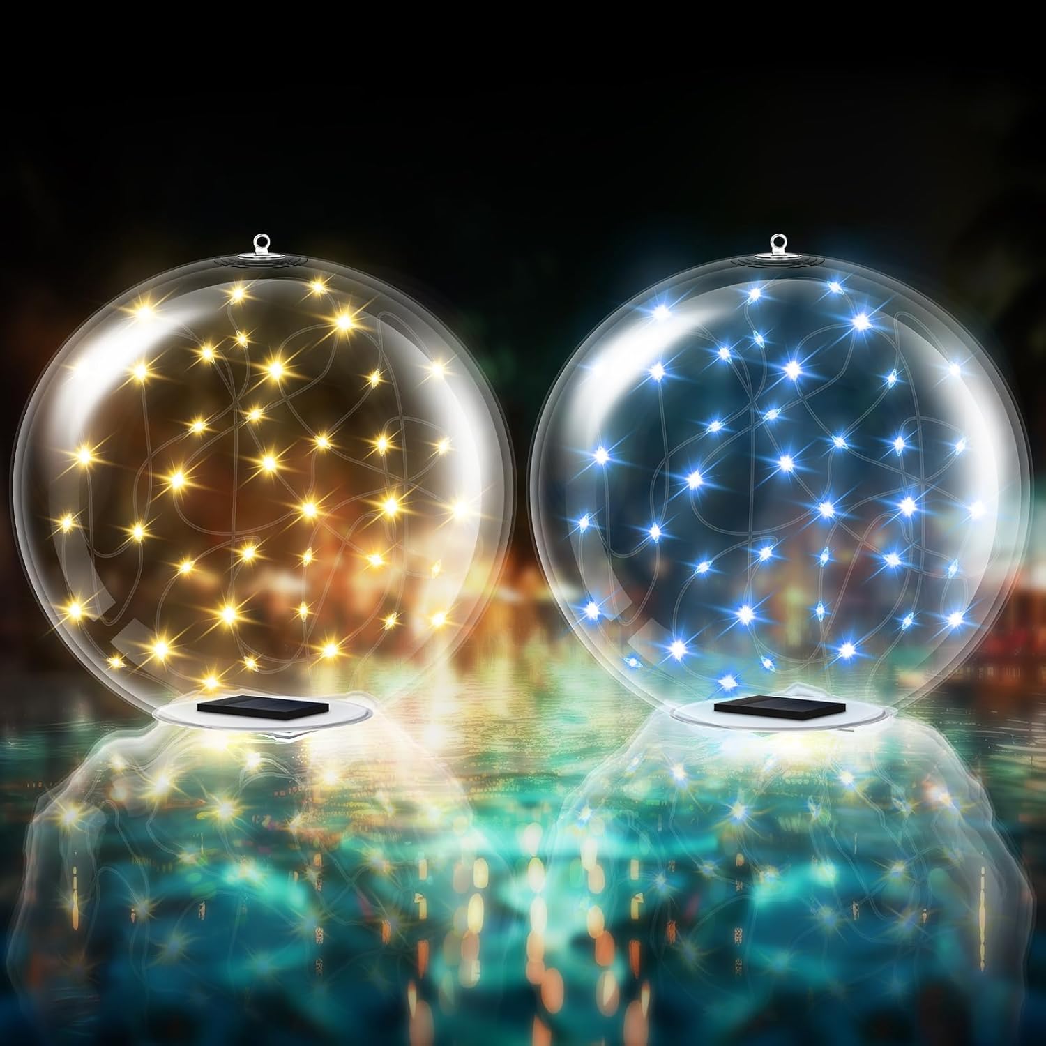 Amazon.com : FunFanso Floating Pool Lights Solar Powered, 14 ...