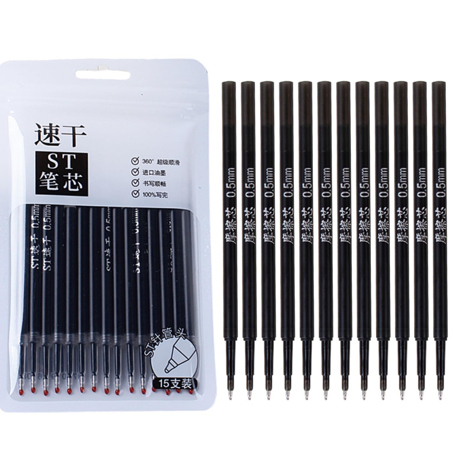 Amazon.com : 30 Pcs Erasable Pen Refills Black Blue Ink 0.5mm Gel Pen ...