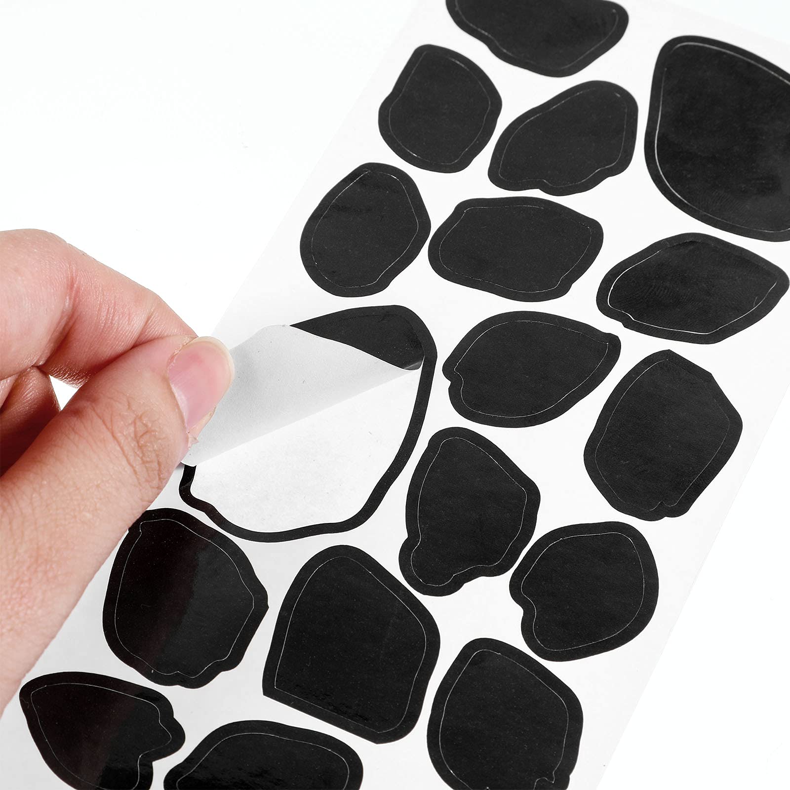 Snapklik.com : 12 Sheets Black Adhesive Circles Spotty Dog Circles Pads ...