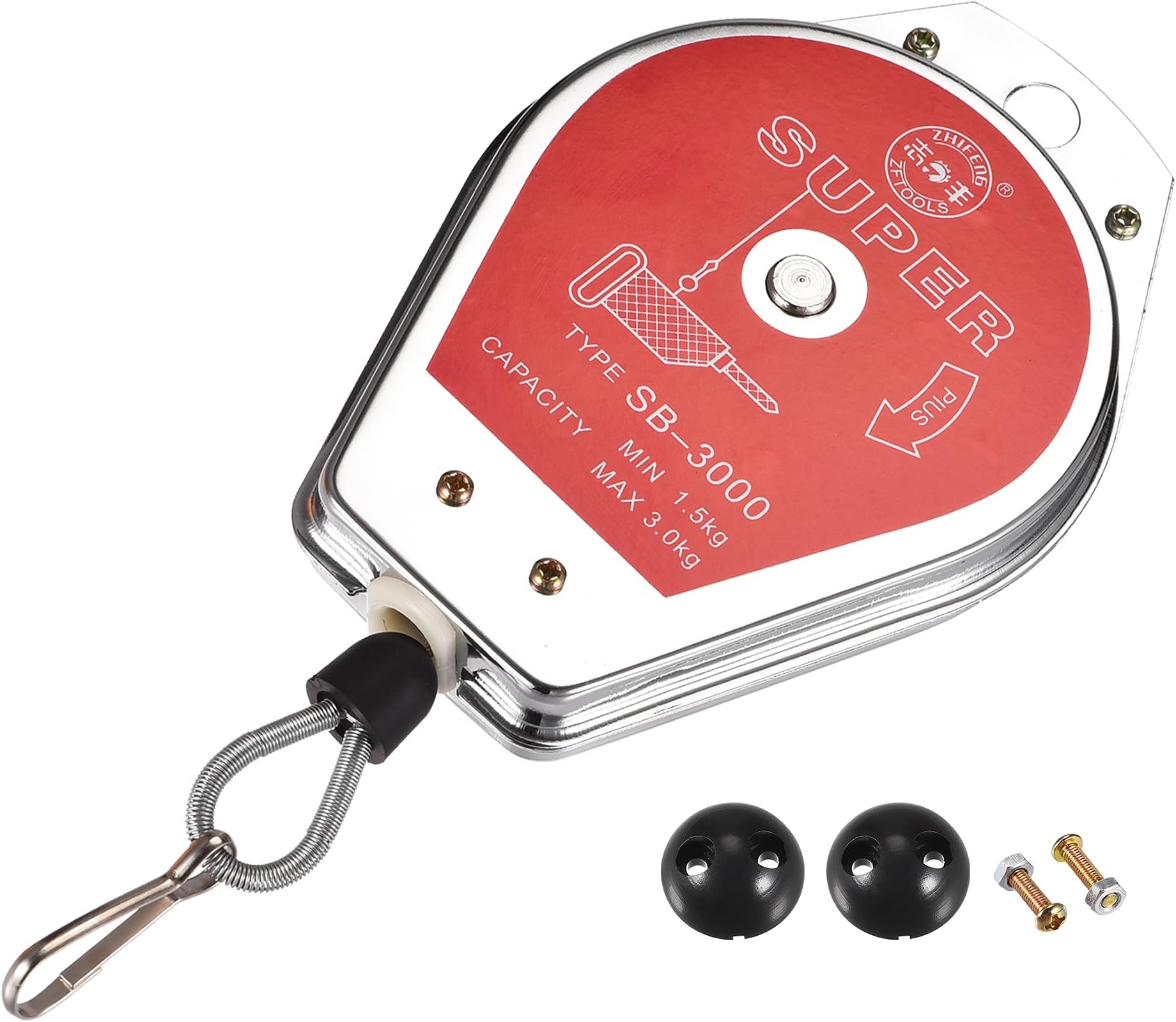 QWORK Spring Balancer, 2 Pack 1.1lbs - 3.3lbs Bearing Retractable Tool ...