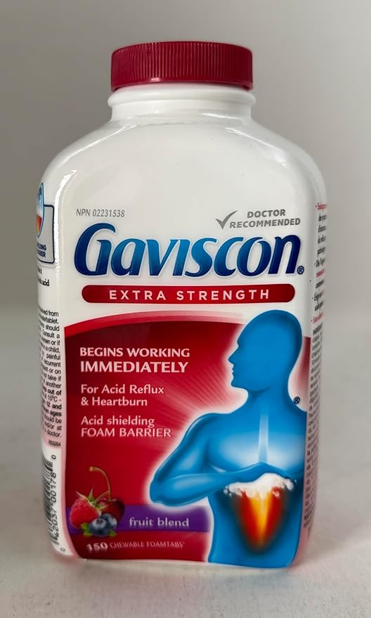 Gaviscon Extra Strength, 150 Chewable tablets : Amazon.ca: Health ...