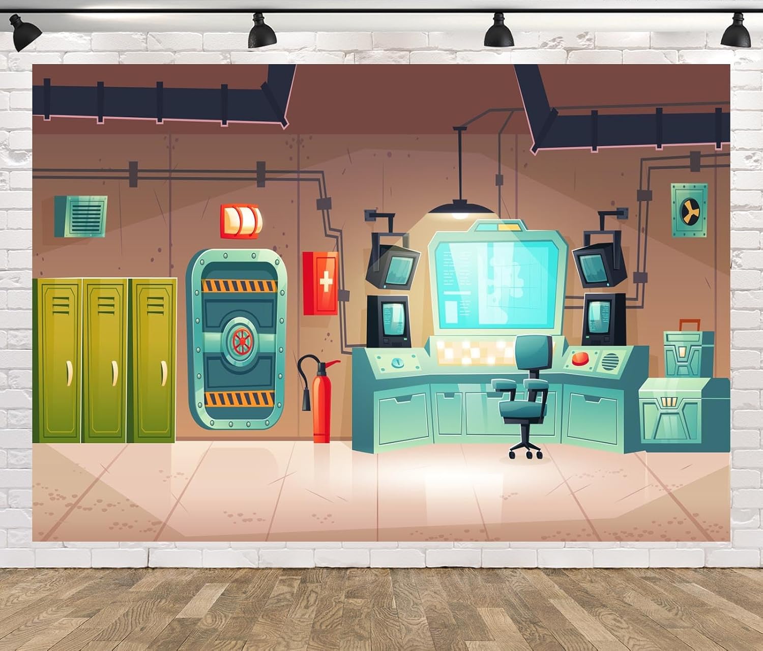 Amazon.com : Loccor 5x4ft Fabric Cartoon Science Lab Backdrop ...