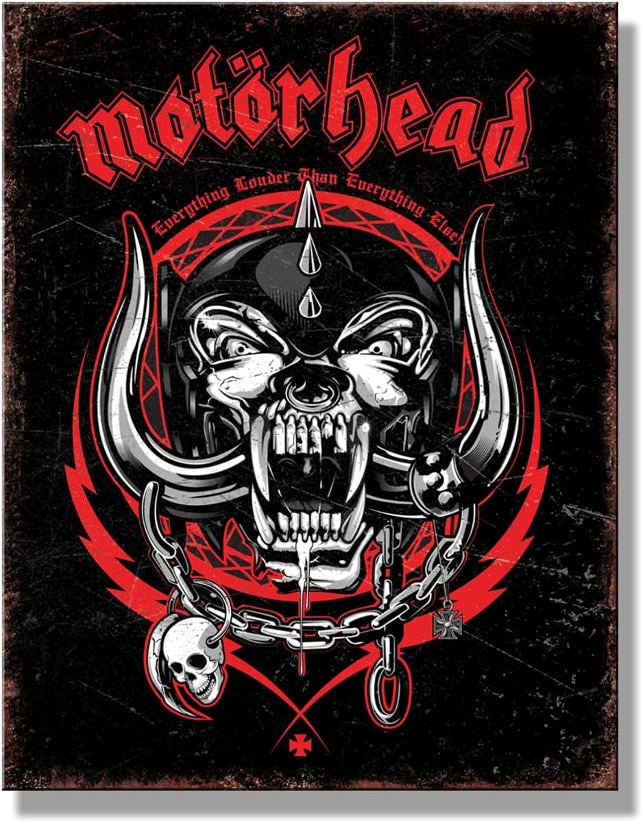 Amazon.com: Desperate Enterprises Motorhead Louder Tin Sign - Rock Band ...