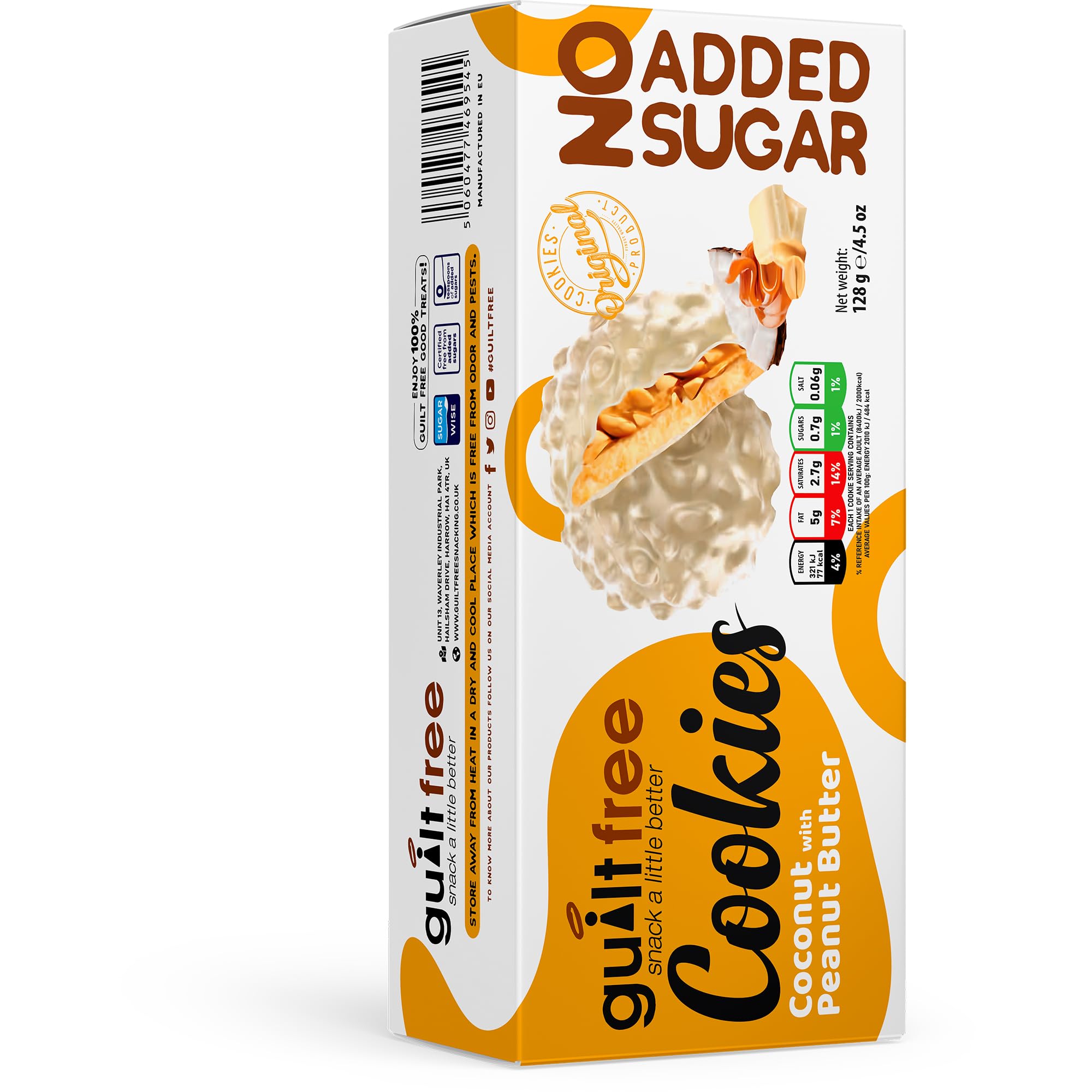 GuiltFree Sugar Free Cookies 128g No Added Sugar Biscuits Sugar Free ...