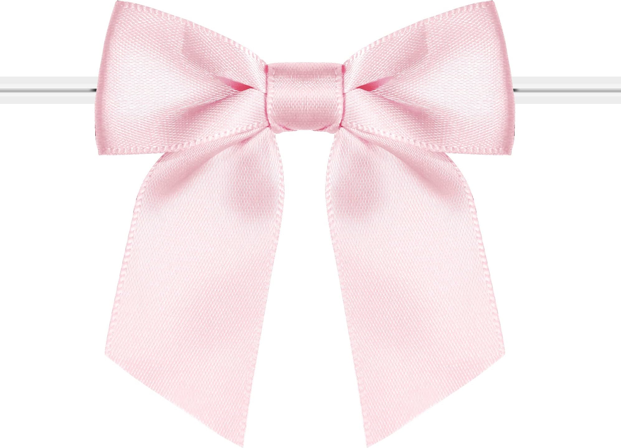Amazon.com: Saybrook Products Light Pink Pre-Tied Organza Bows With ...