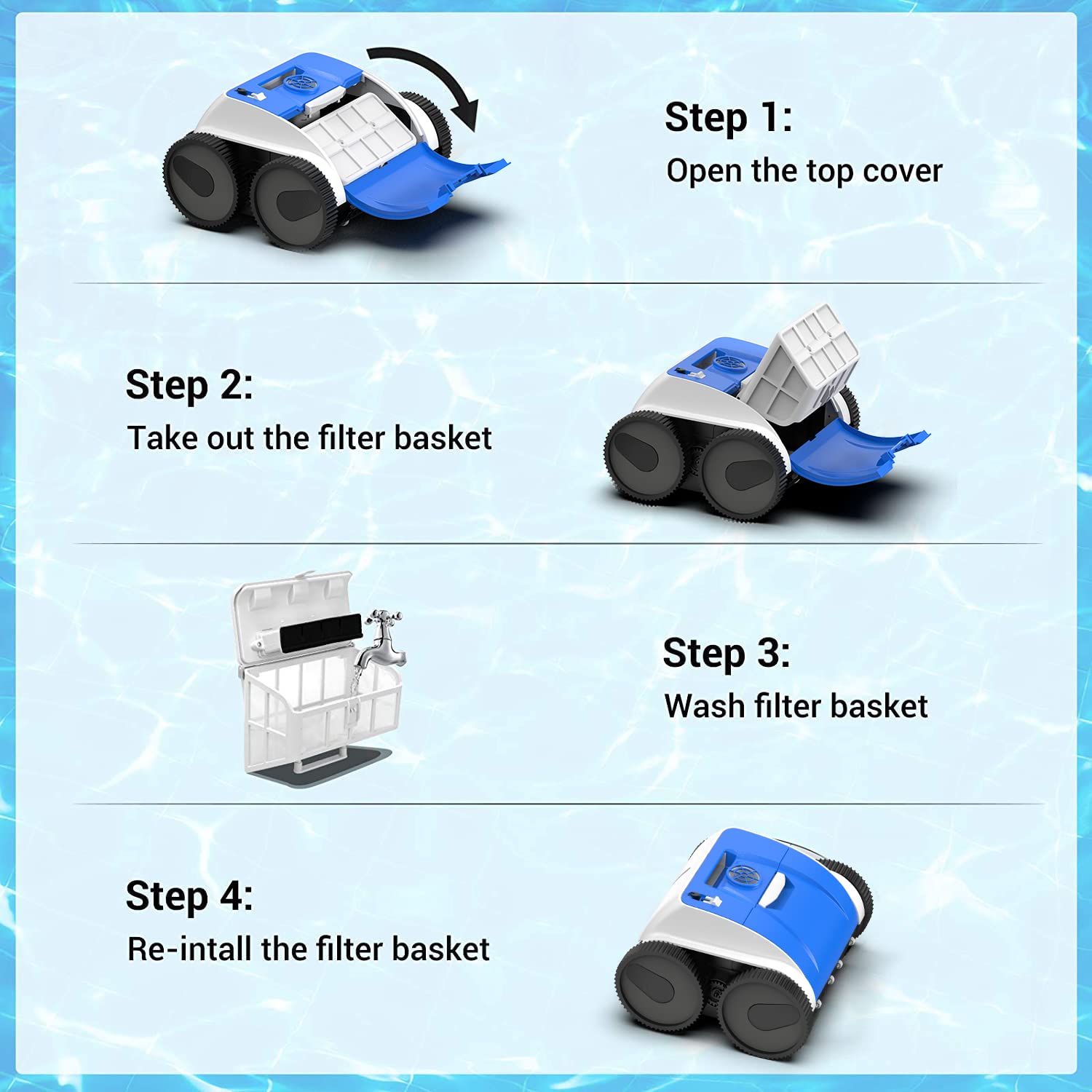 AIPER SMART Cordless Robotic Pool Cleaner, Wall-Climbing, Triple-Motor ...