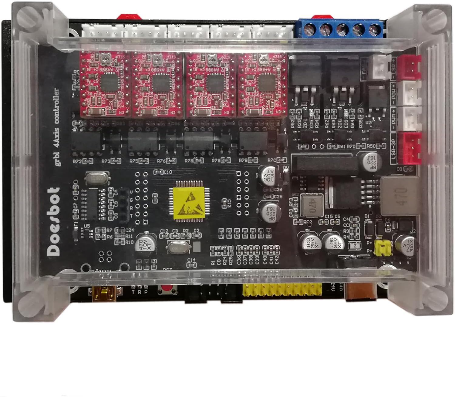 Amazon.com : Doesbot GRBL1.1 4-Axis Controller with Optocoupler Isolation Support 48v 500w ...