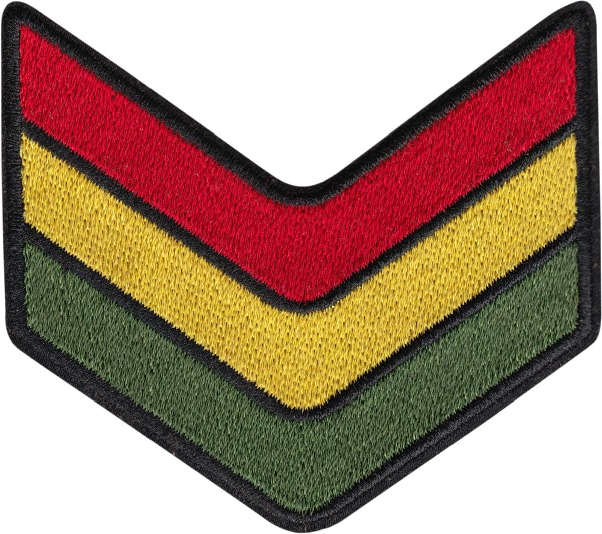 Amazon.com: Military Chevron - Reggae and Rasta Red, Yellow, Green ...