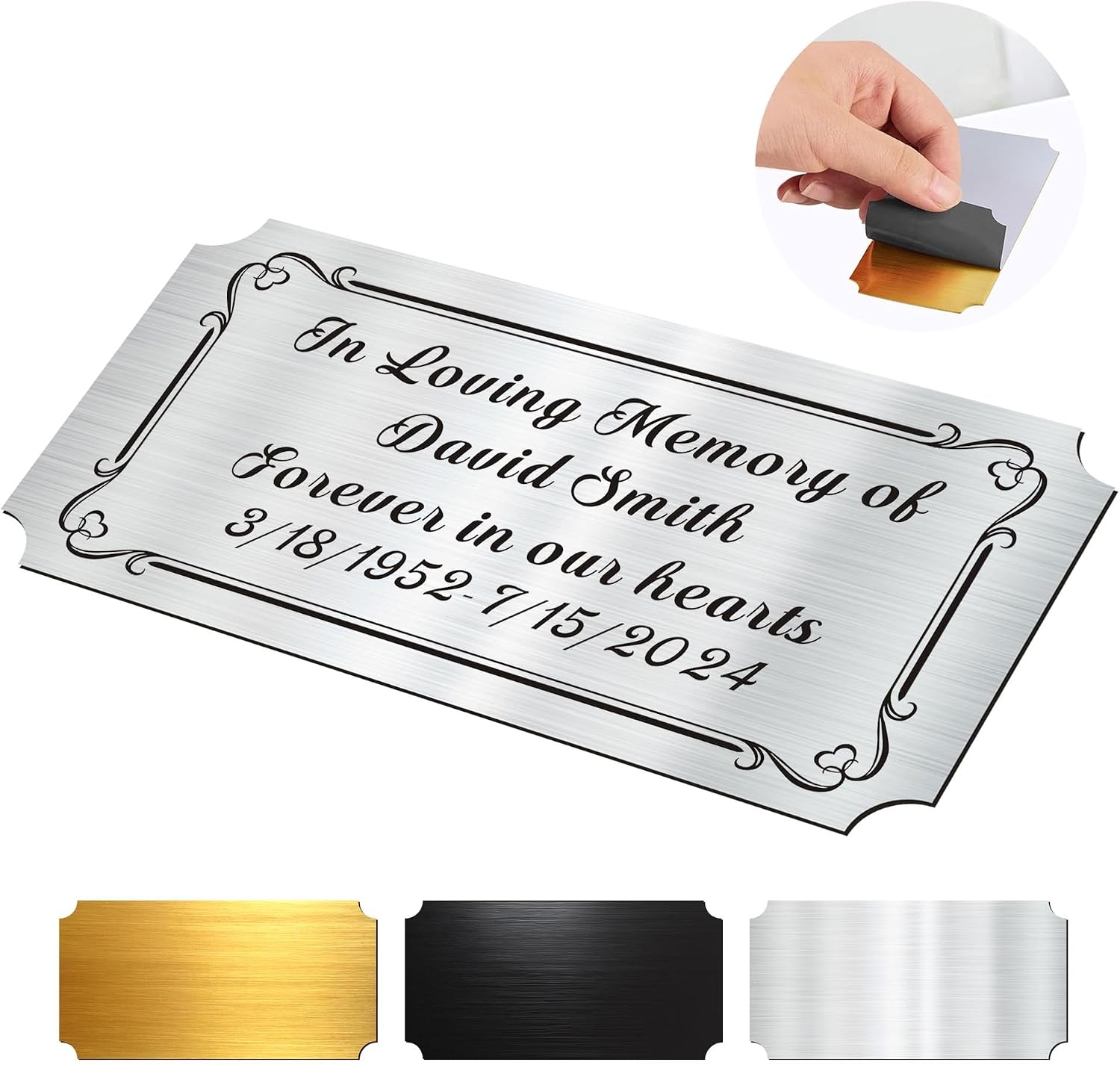 Personalized Name Plates Engraved Plaque Memorial Plaques for Doors ...