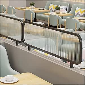 Black Iron Decorative Countertop Partition Panels for Dining Areas 30cm ...