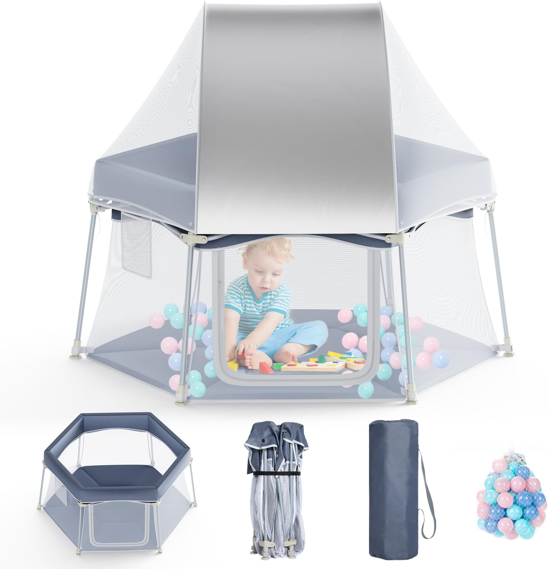 Amazon.com : Regalo My Play Deluxe Extra Large Portable Play Yard ...