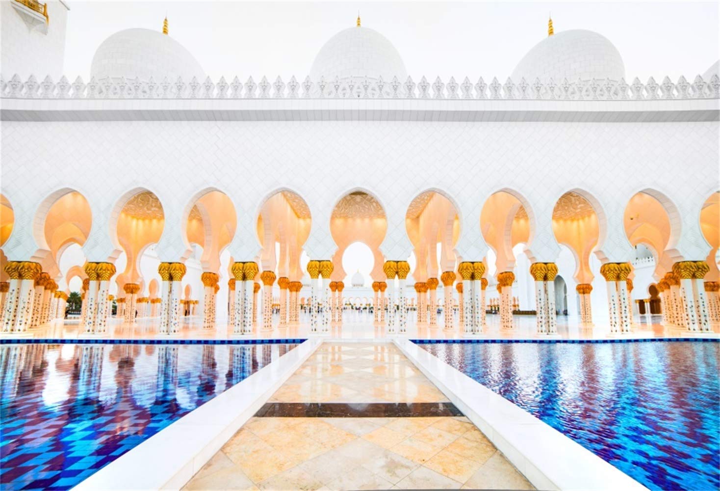 Buy EdCott 10x7ft Vinyl Sheikh Zayed Grand Mosque Backdrop Religious ...
