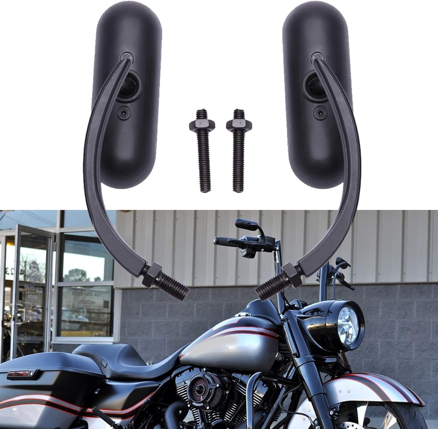 Amazon.com: 8mm 10mm Motorcycle Mini Black Sportster Mirrors Compatible ...