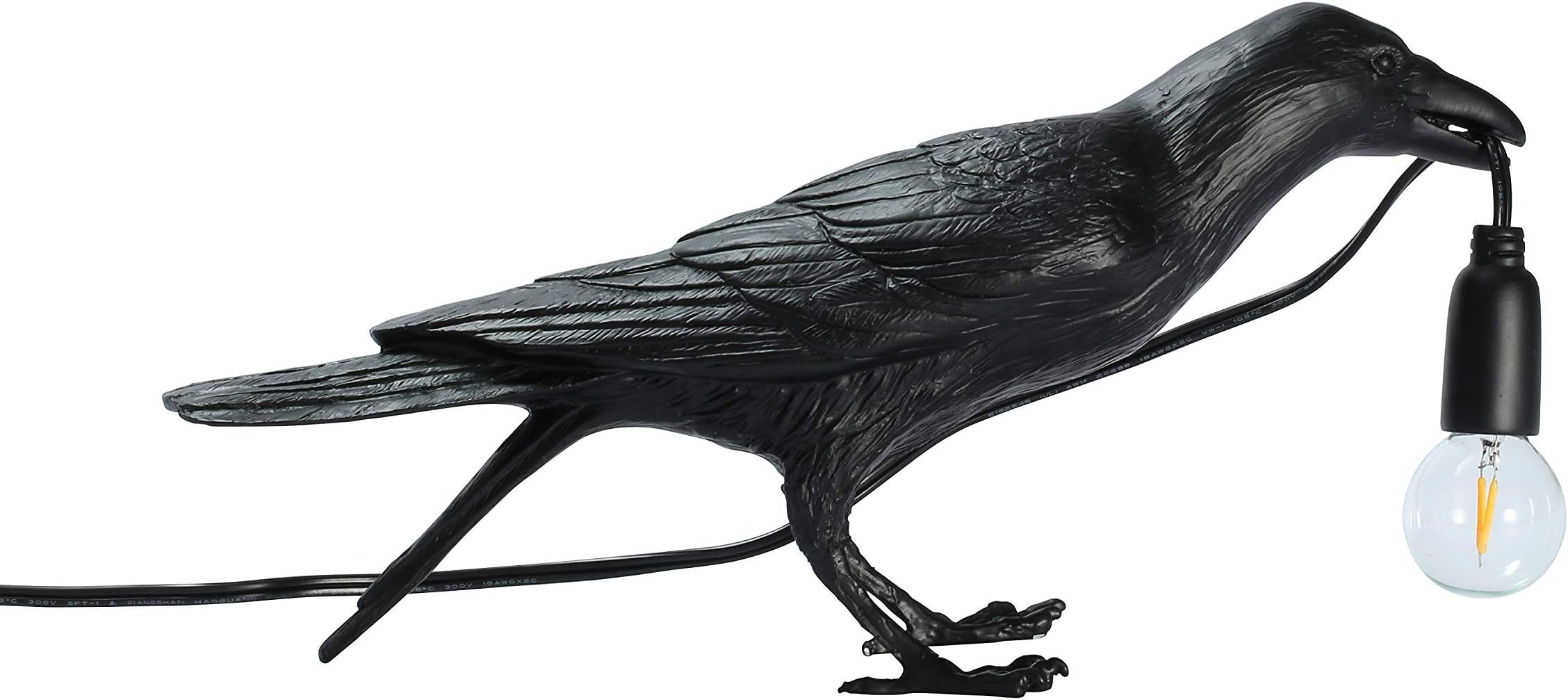KENJIEY Crow Lamp,Raven Lamp,Bird Lamp Adjustable Brightness with Bulb ...