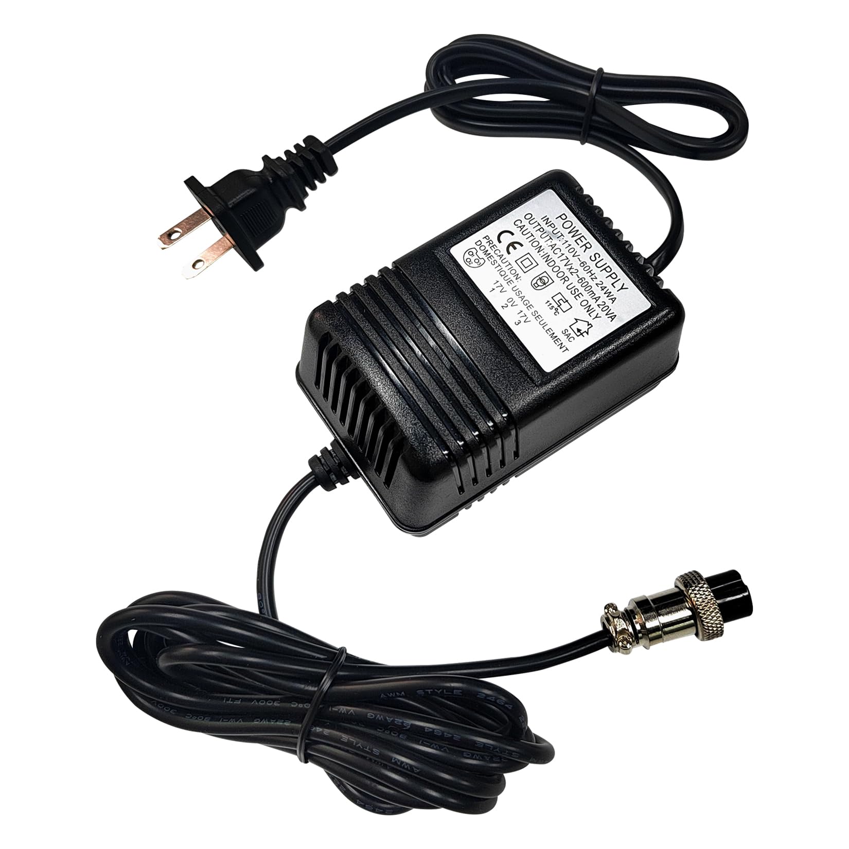 Snapklik.com : Fesasn AC 17V 600mA Power Adapter 3-Pin Connector For ...