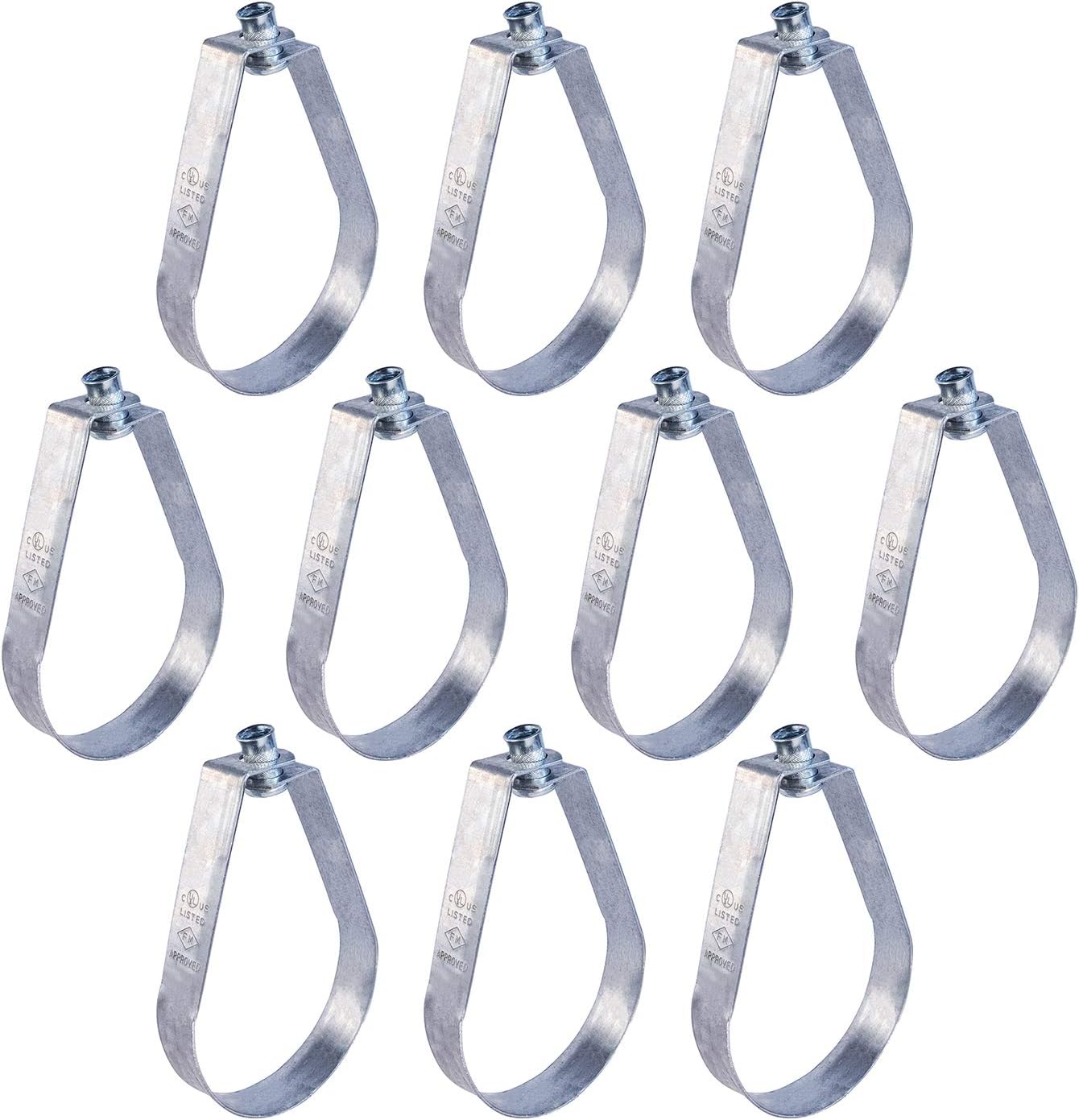 Highcraft ITSO-HQ114-10 Swivel Loop Pipe Hanger, Pre-Galvanized Steel, 1-1/4 in., 10 PK - Amazon.com