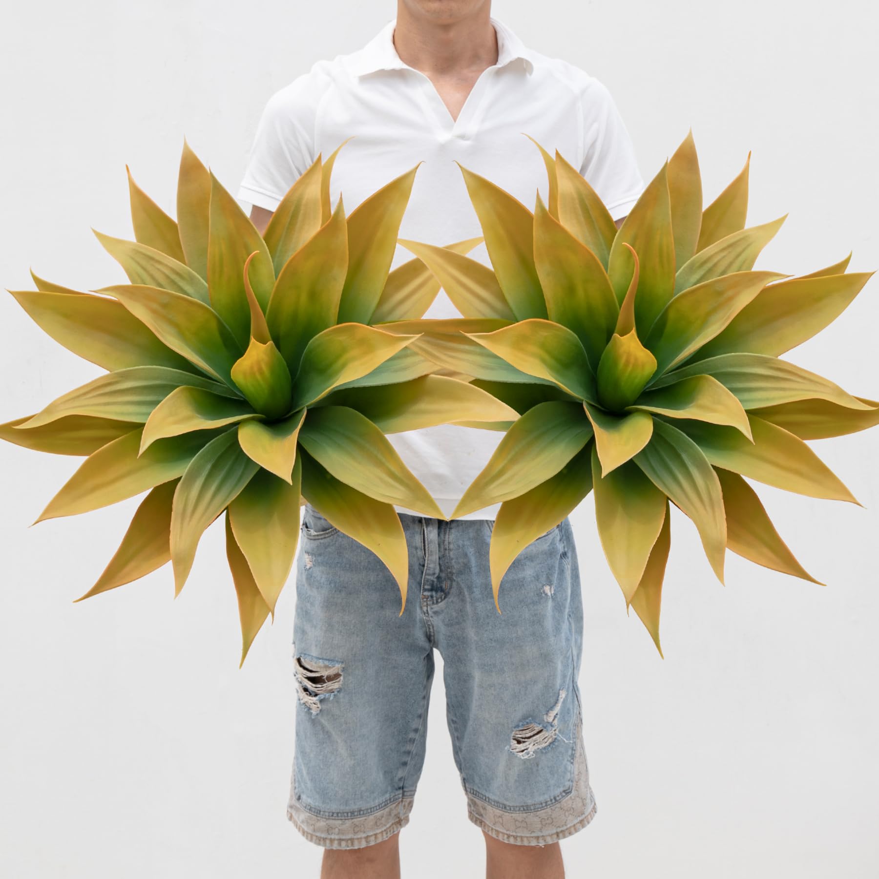 Amazon.com: Ttranewsoo Artificial Agave Plants,Large UV Resistant Fake ...