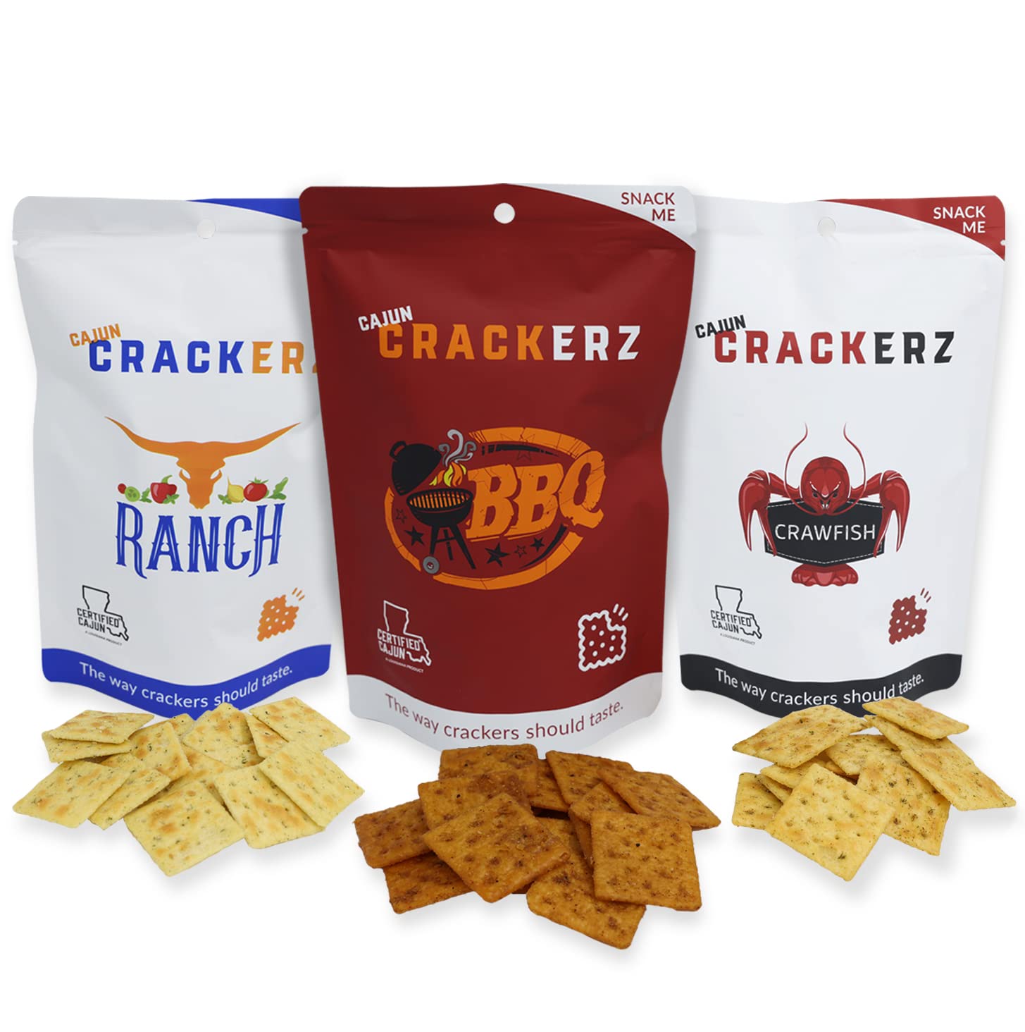 Amazon.com: Cajun Crackerz - Snack Crackers, Variety Pack of Ranch, BBQ ...