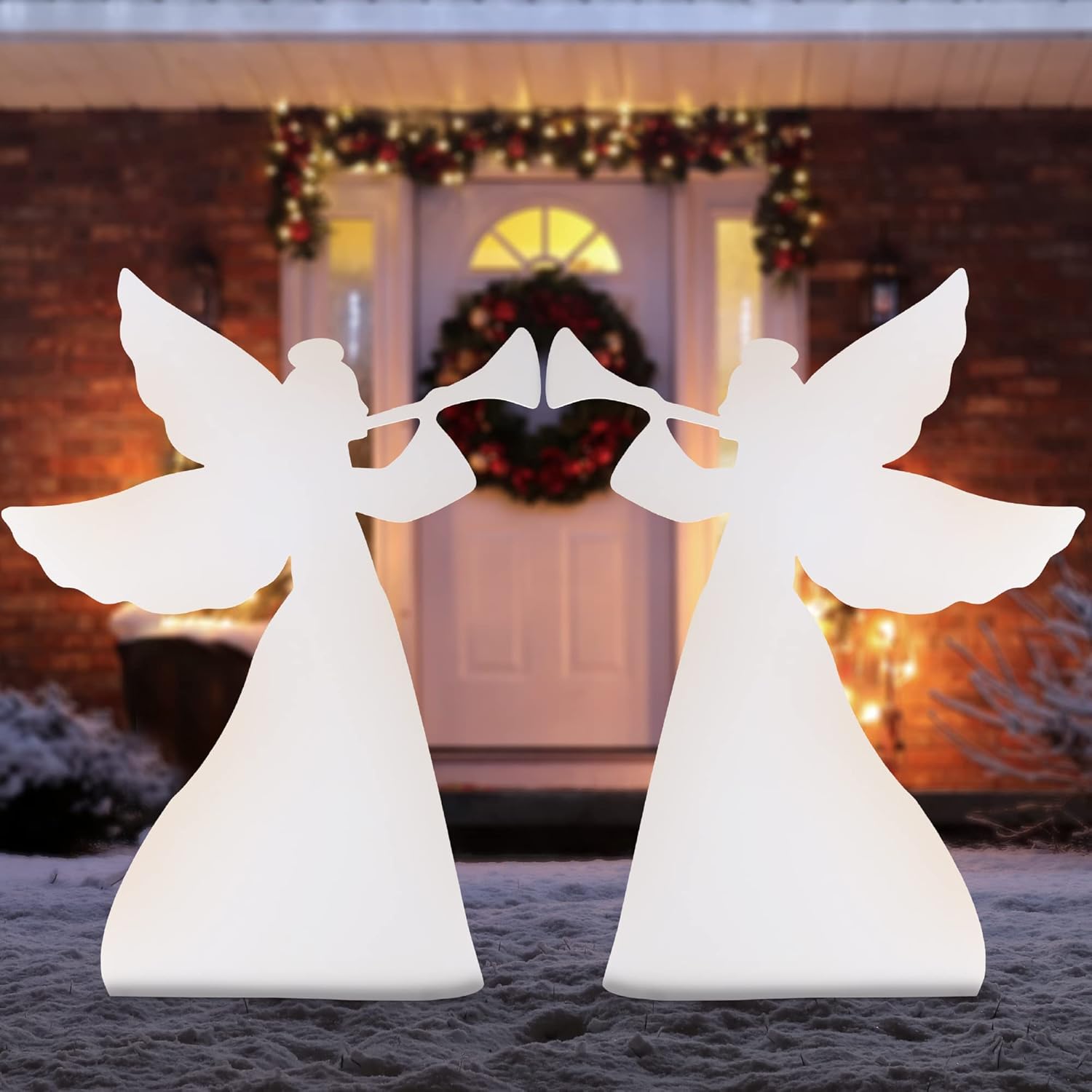 Amazon.com: Best Choice Products 3ft Set of 2 Outdoor Christmas Angel ...