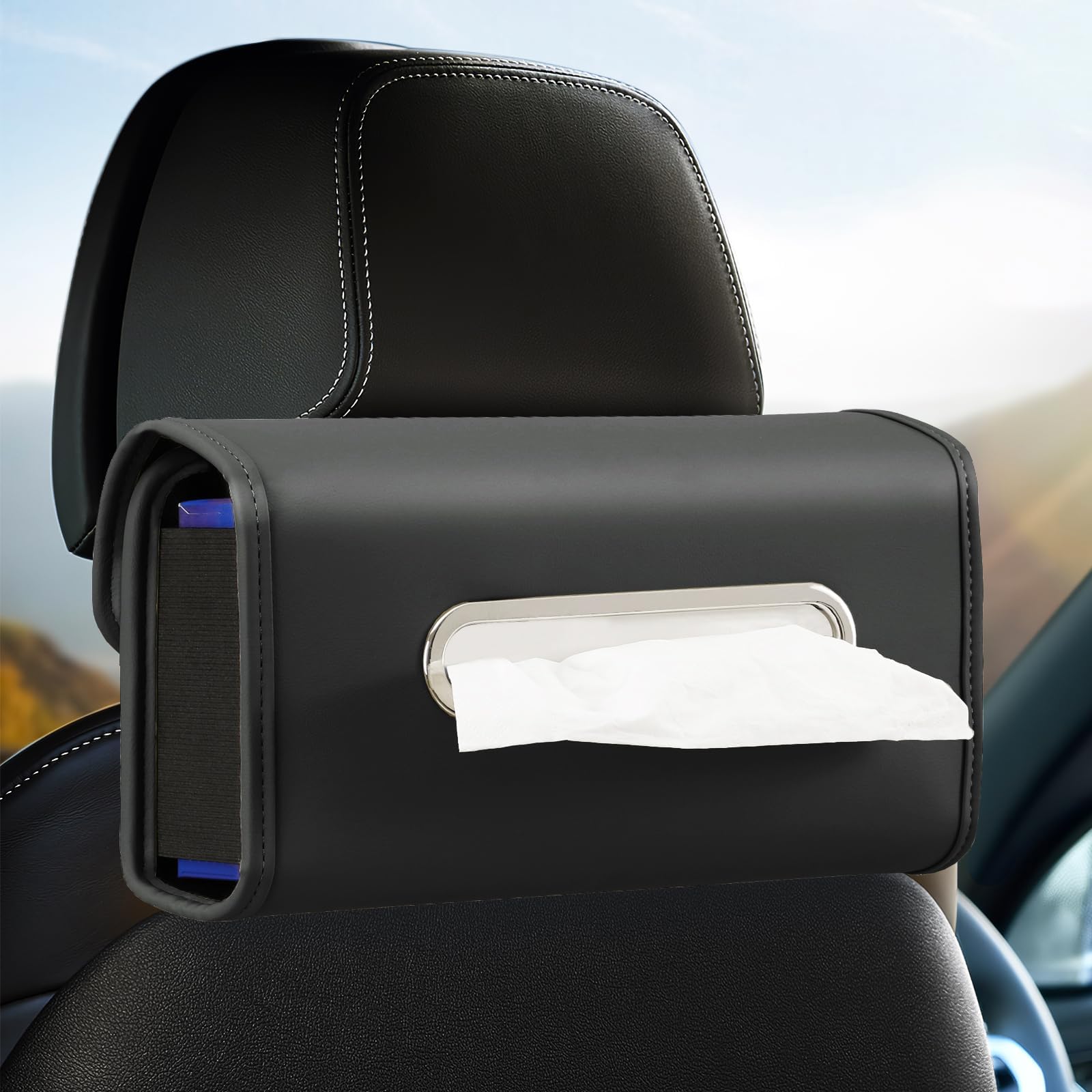 Amazon.com: Large Car Tissue Holder, Car Napkin Holder Cover Fit 120 ...