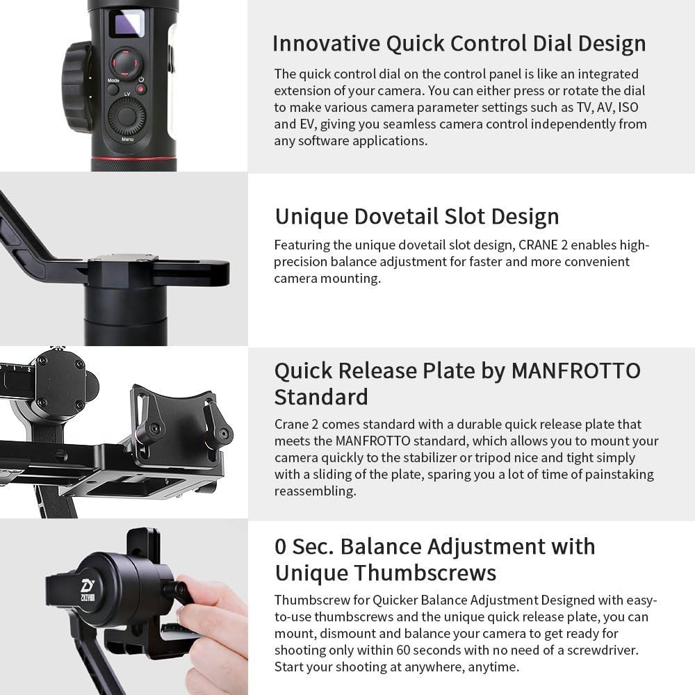 Zhiyun Crane 2 con servo Follow Focus mecánico soporta enfoque en ...