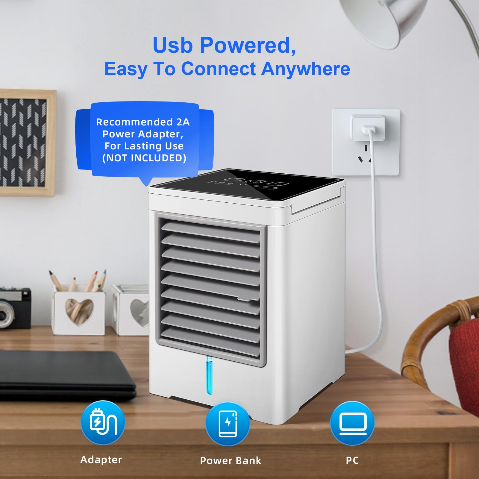 Portable Air Conditioners Fan, Touch Screen Evaporative Air Cooler with ...