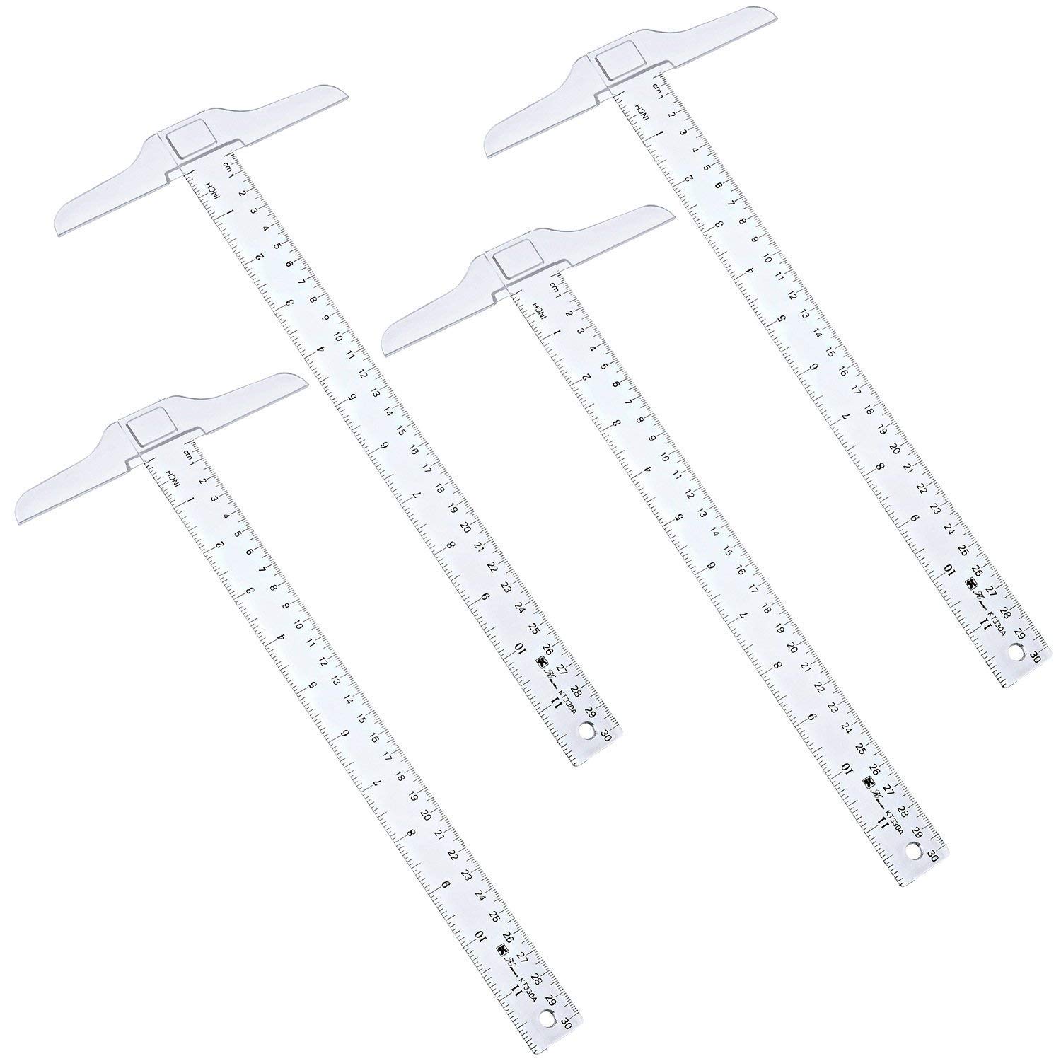 Snapklik.com : 12 Inch/ 30 Cm T-Square Ruler Plastic Transparent T ...