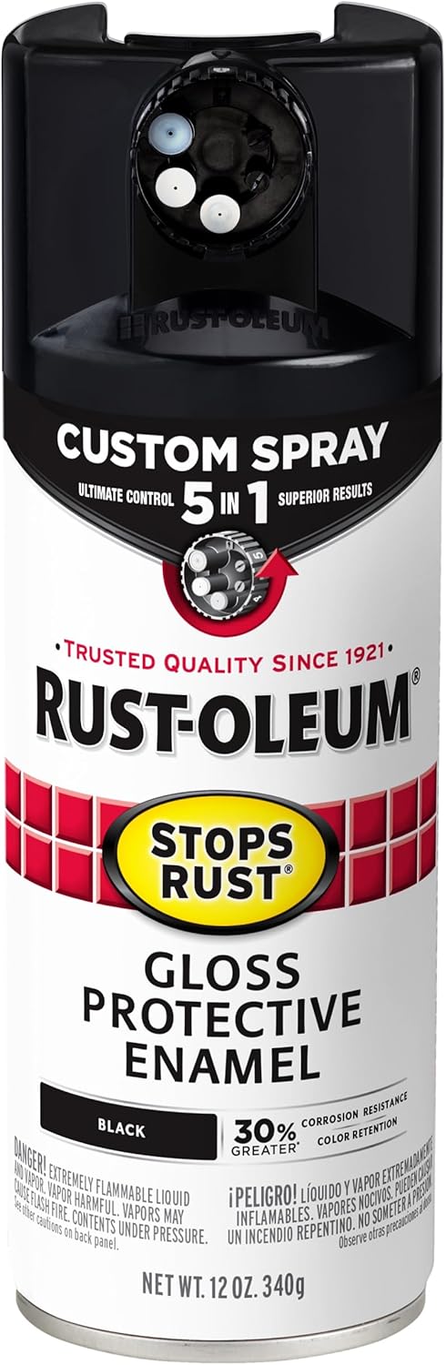 Rust-Oleum 376884 Stops Rust Custom Spray 5-in-1 Spray Paint, 12 oz ...