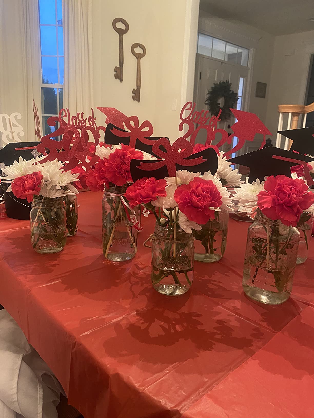Amazon.com: Graduation Party Centerpieces for Tables 2024 Red Glitter ...