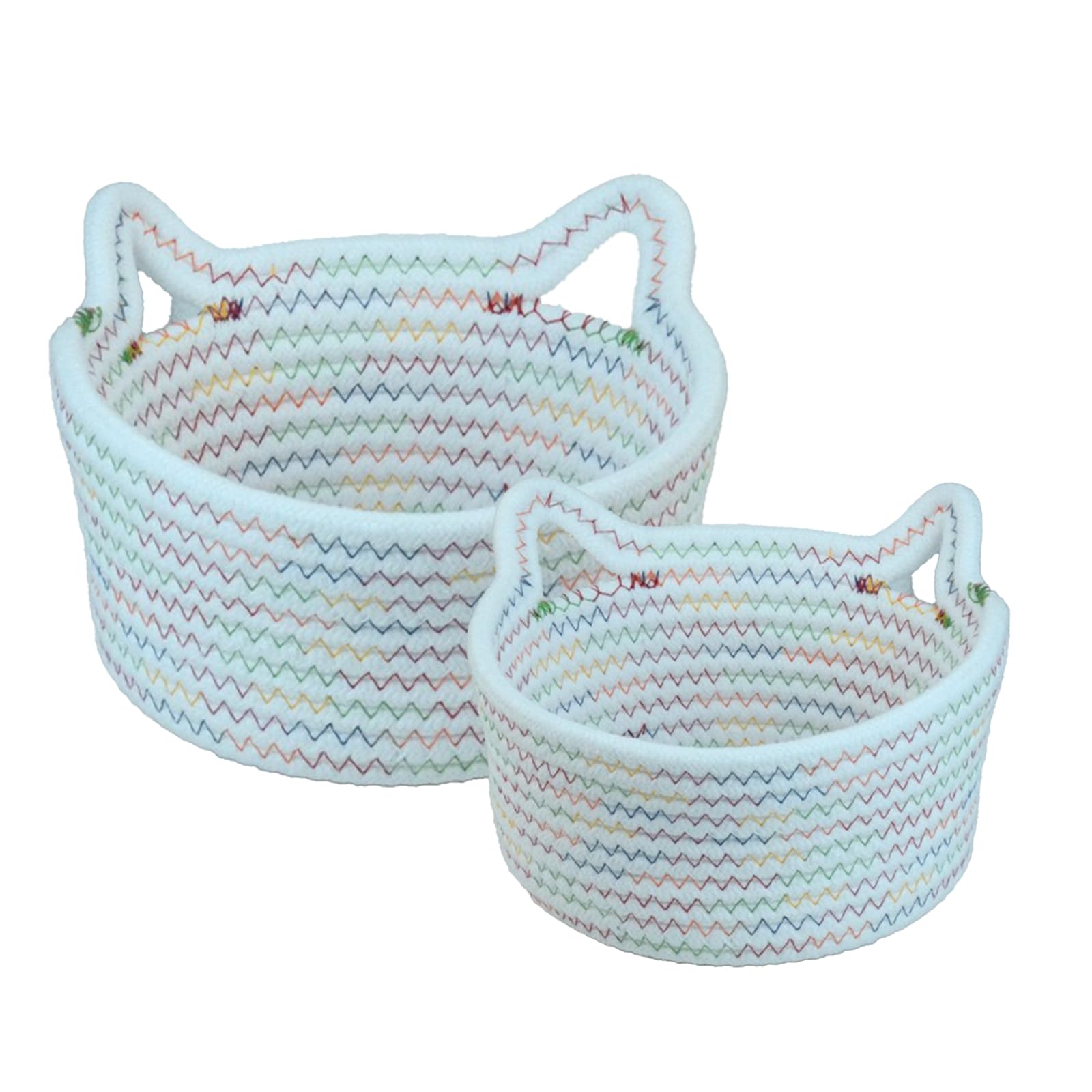 Amazon.com: Hugaboom 2 Pcs Colorful Cute Cat Basket with Ears, Small ...