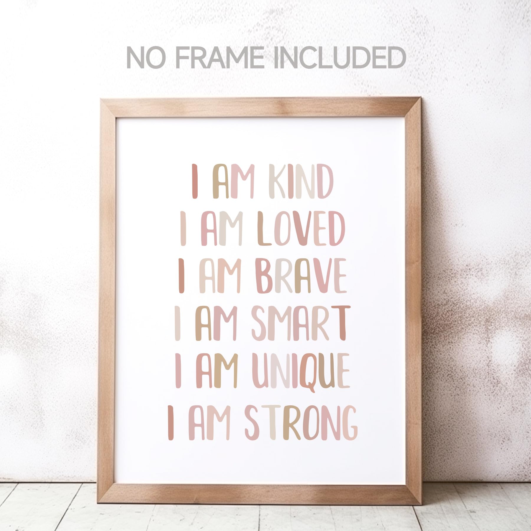 Snapklik.com : Affirmations Art Print, I Am Kind, I Am Brave ...