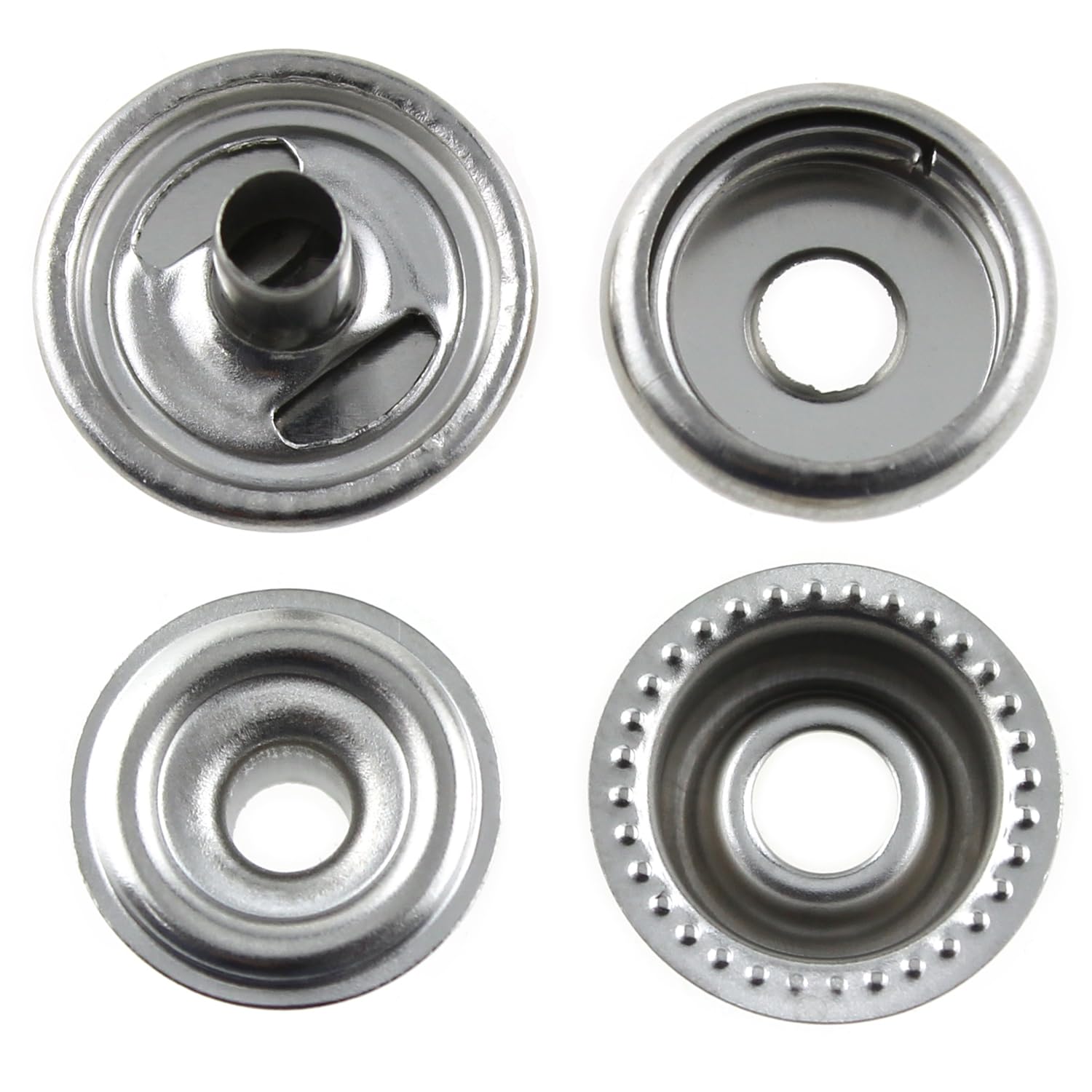 DIY Snap Fasteners 100-Piece Stainless Steel Snap Fastener Kit With ...
