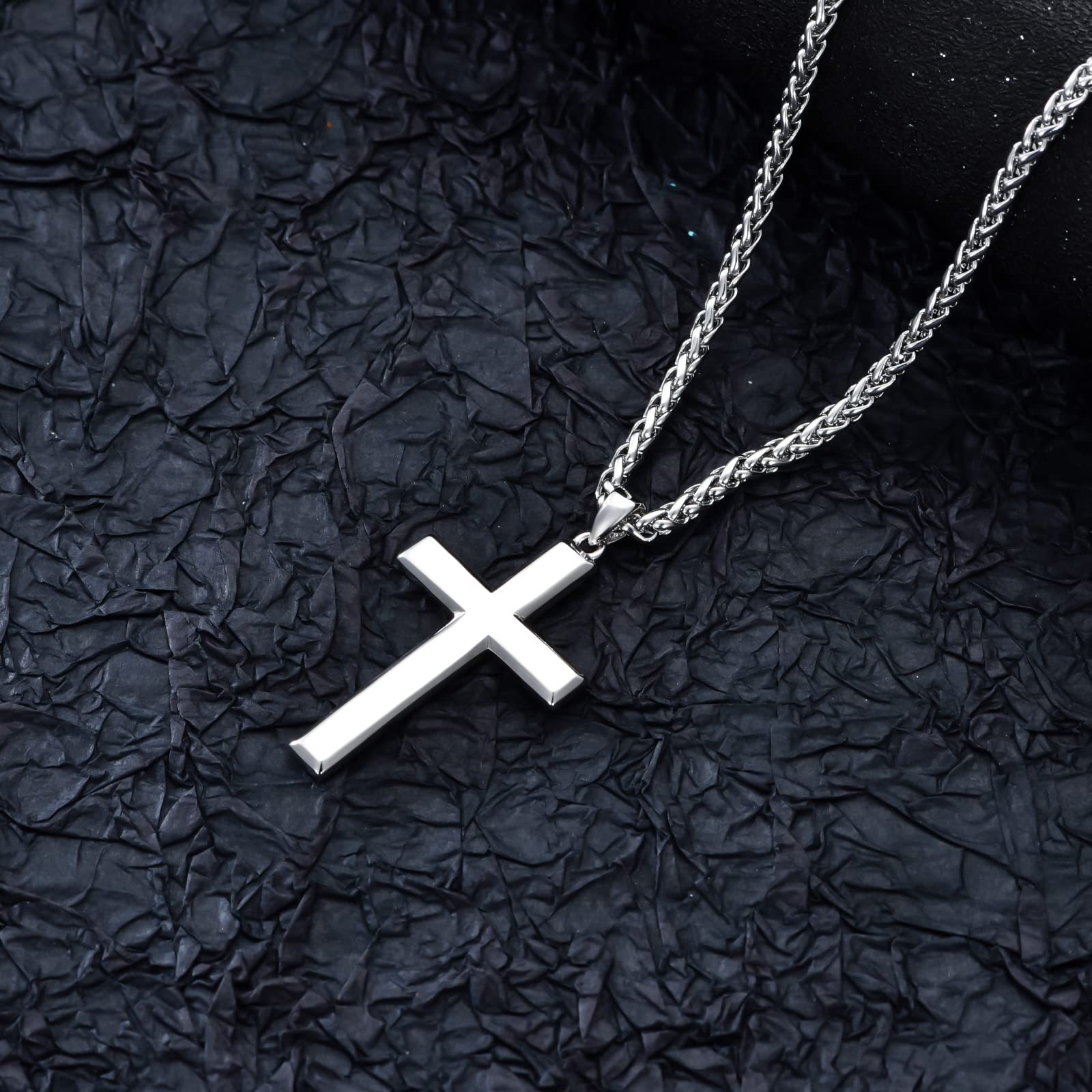 Snapklik.com : Pure Silver Cross Necklaces For Men 925 Sterling Silver ...