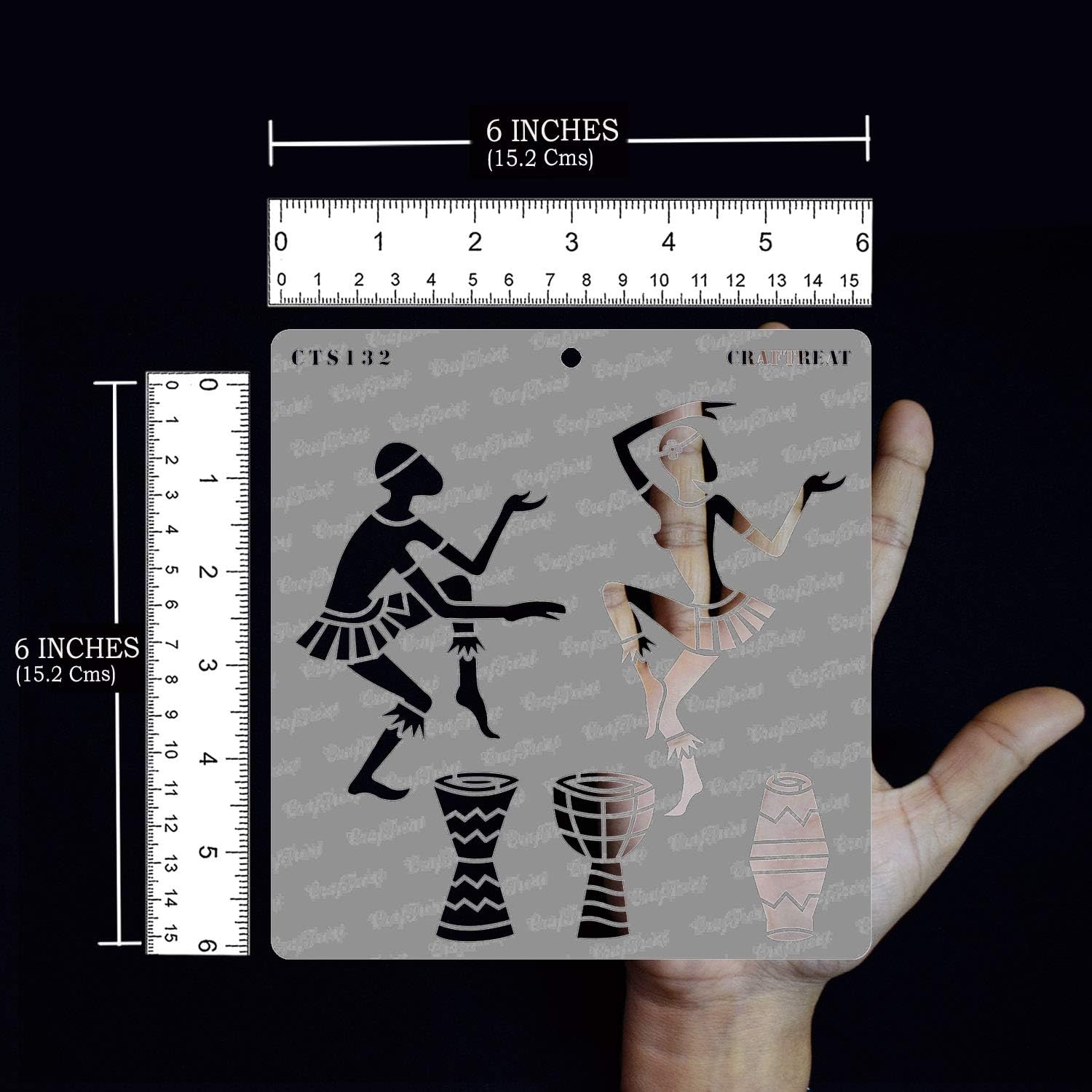 CrafTreat African Tribal Stencils for Crafts Reusable Vintage – Dance ...