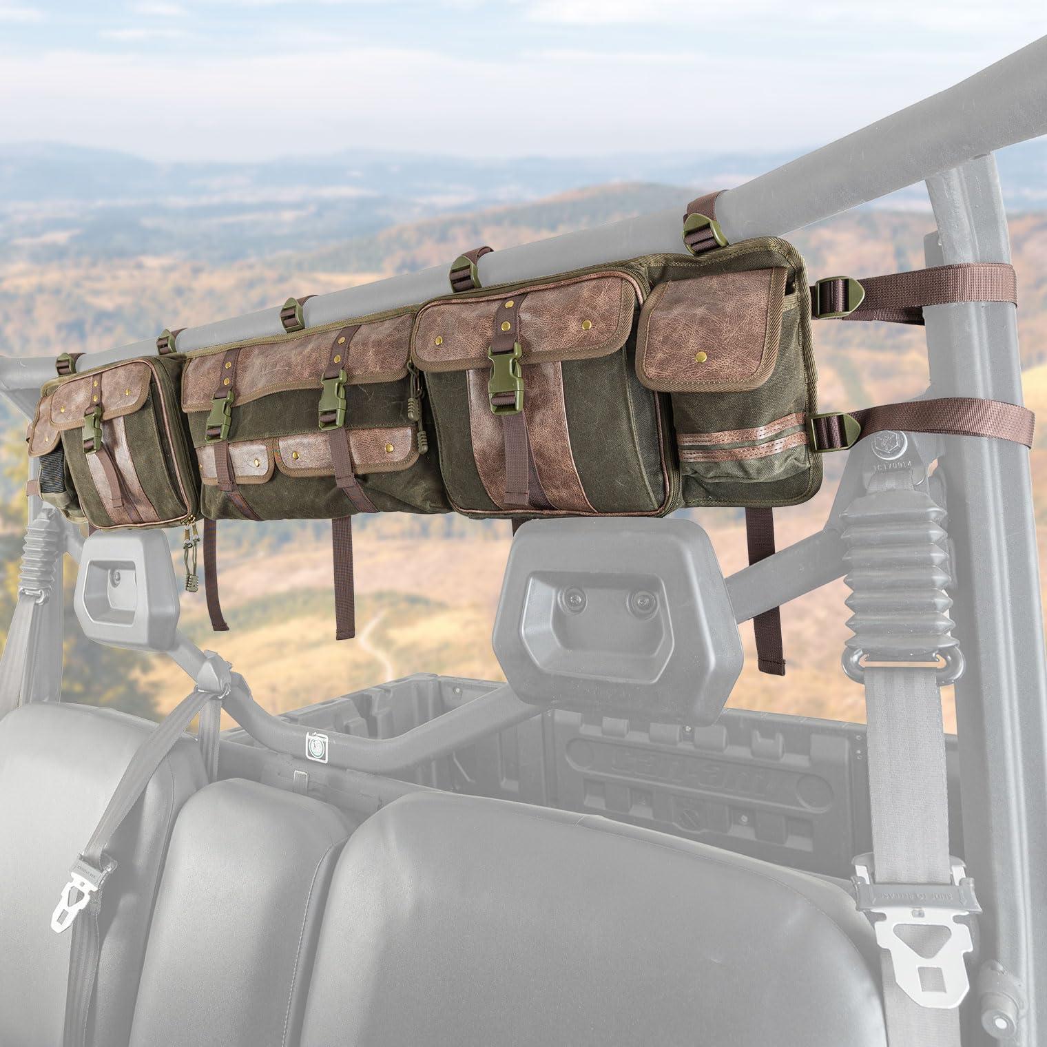 Snapklik.com : KEMIMOTO UTV Roll Cage Organizer Bag Leather, Water ...