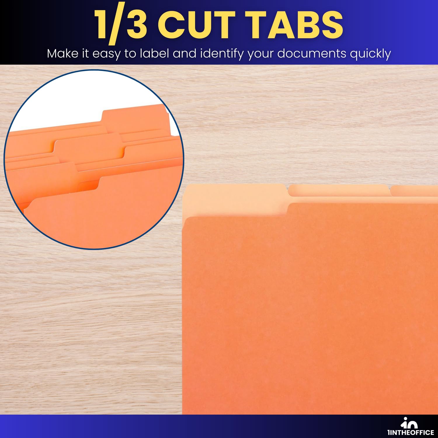 Snapklik.com : 1InTheOffice Orange Folder, Orange File Folders, Durable ...