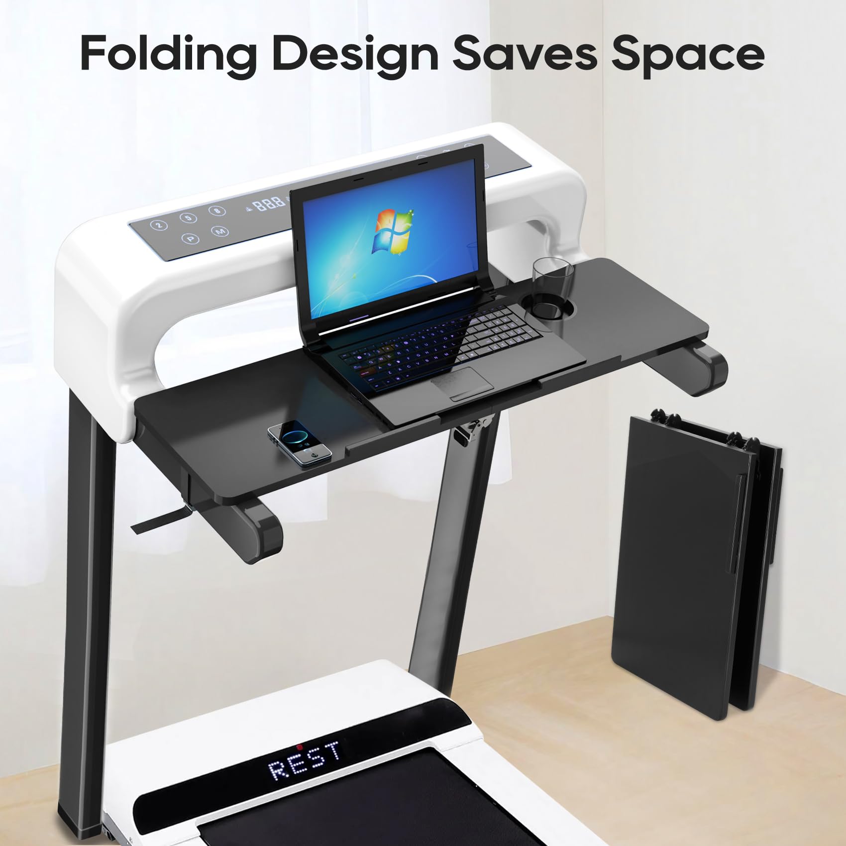 Snapklik.com : Foldable Treadmill Desk Attachment, Ergonomic Desk ...