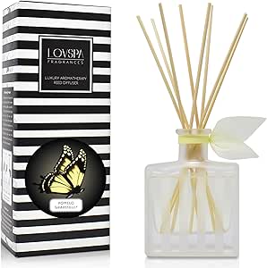 Amazon.com: LOVSPA Pomelo Grapefruit Luxury Reed Diffuser Set - Scent Diffuser for Home - Non ...