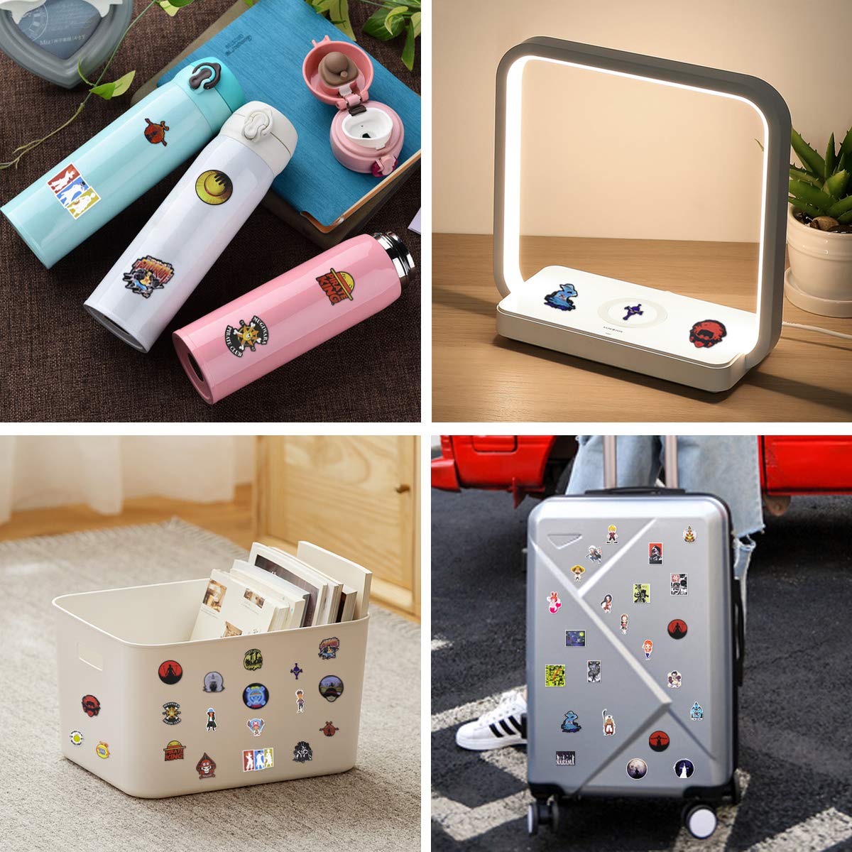 148pcs One Piece Stickers Luffy Anime Stickers for Water Bottle Bumper ...