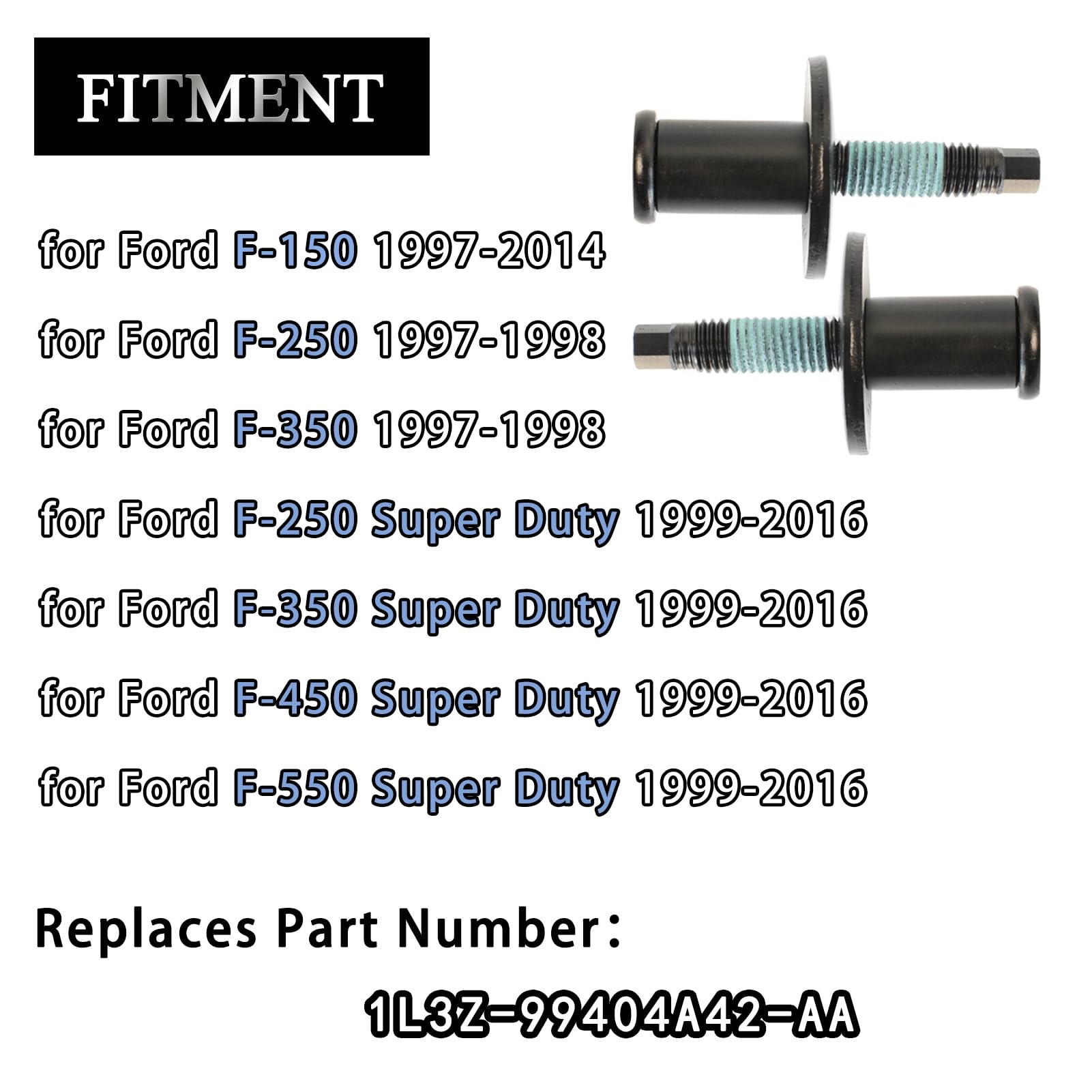 Tailgate Lock Ford F150 Tailgate Striker Bolt Set - Fits 1997-2016 Ford ...