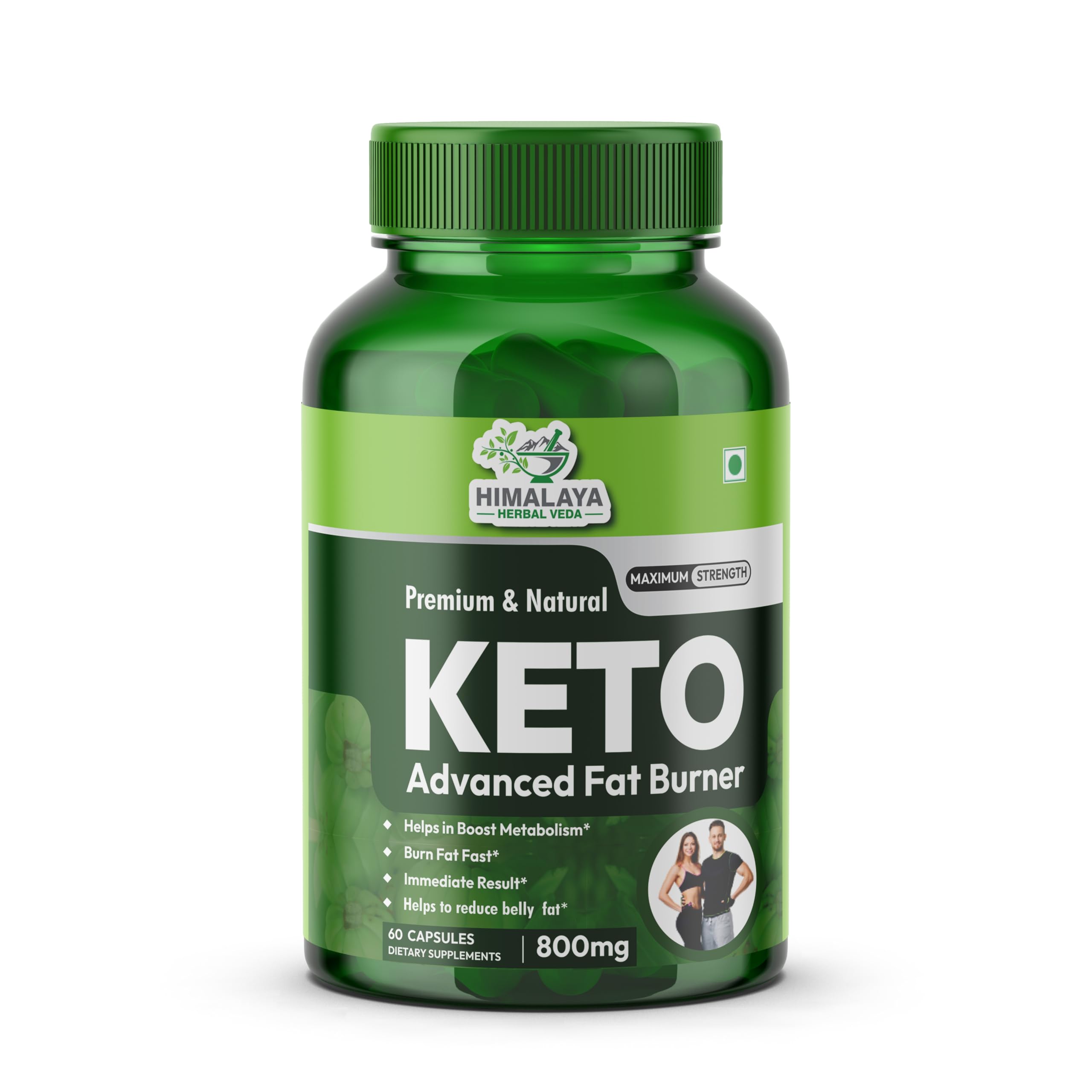 Himalaya Herbal Veda Keto Fat Burner 800MG – 60 Capsules with Garcinia ...