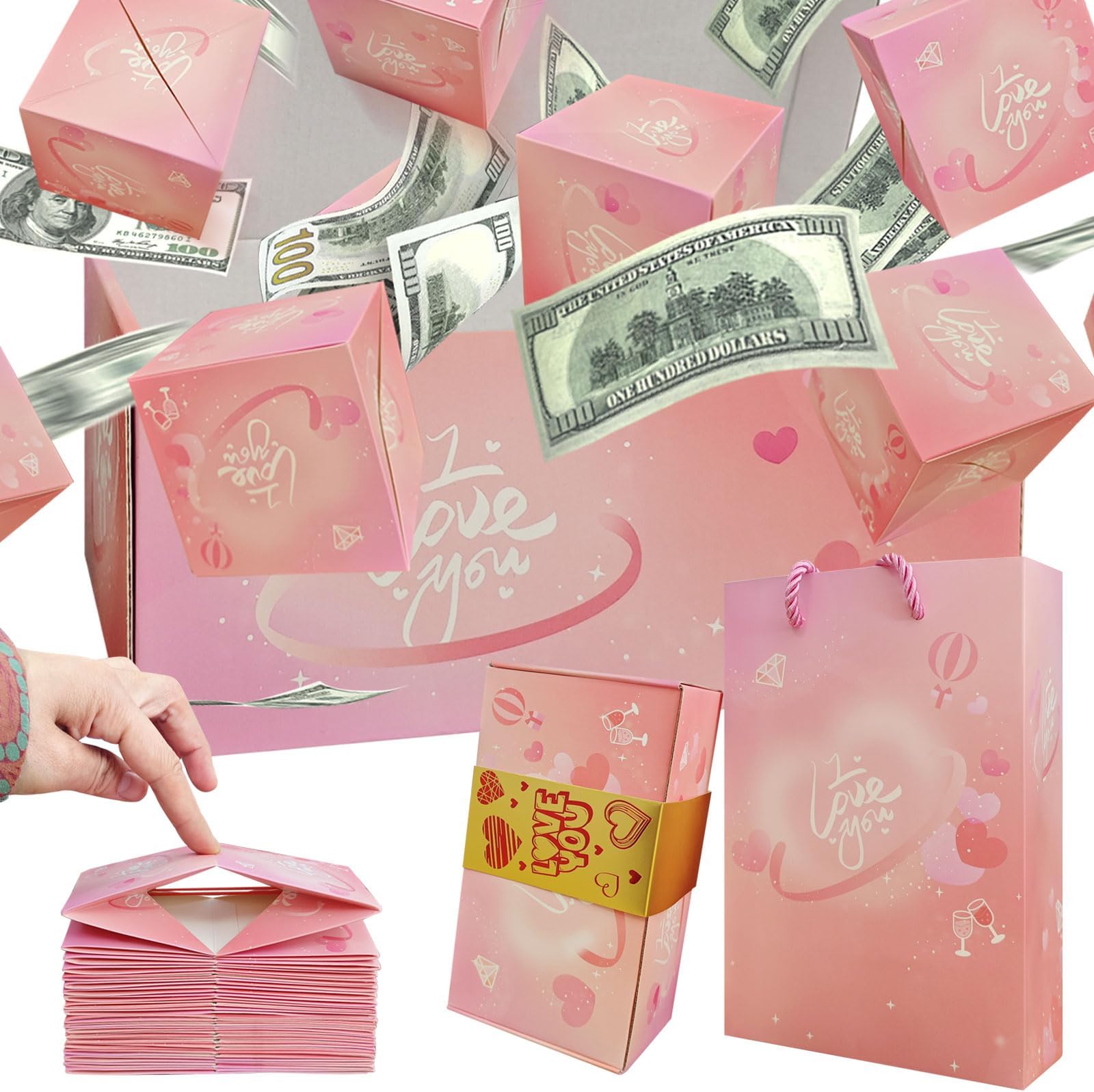 Amazon.com: WATINC Surprise Gift Box Explosion - 16pcs Birthday ...