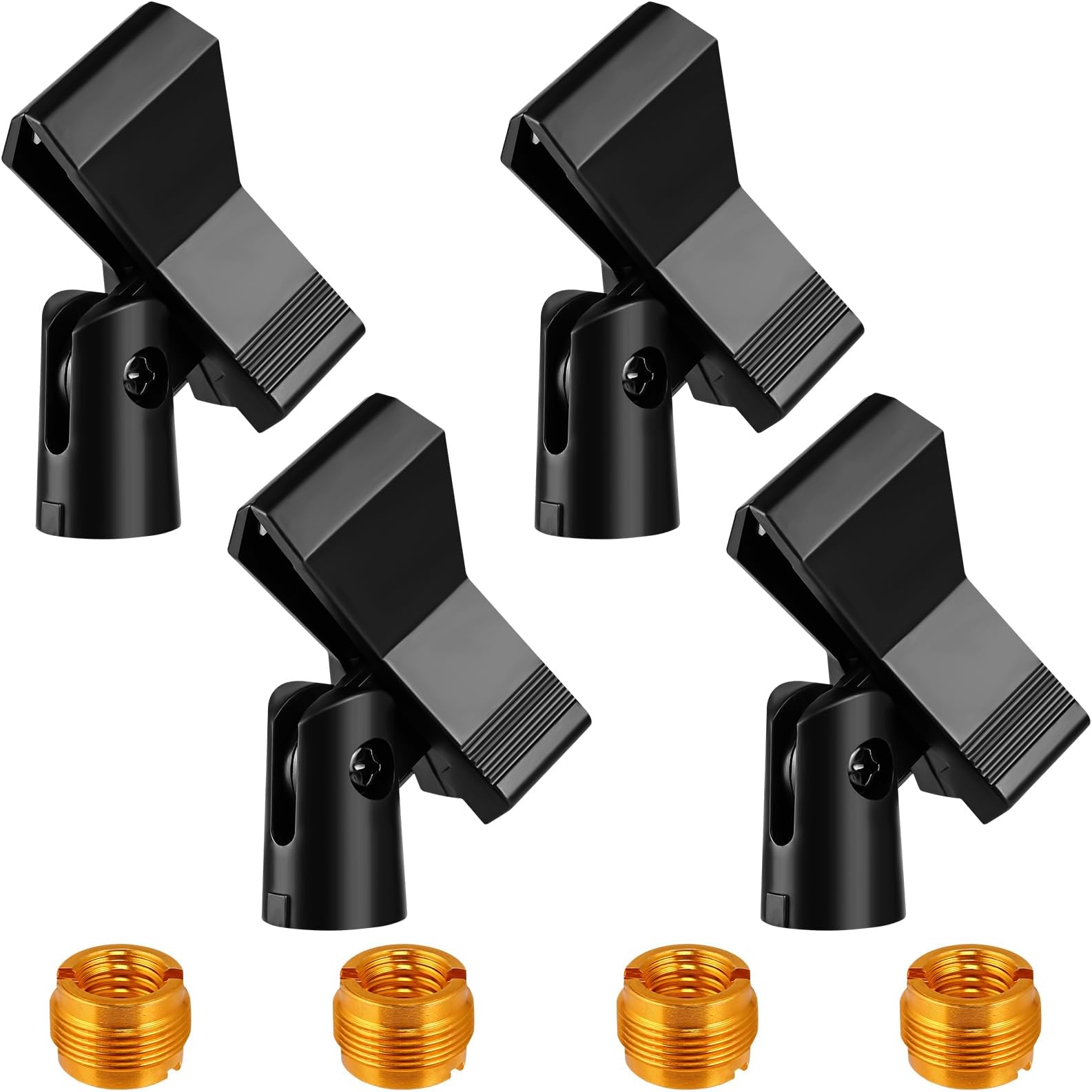 Amazon.com: Mic Clips for Stands Set - 4 Piece Adjustable Mic Holders ...