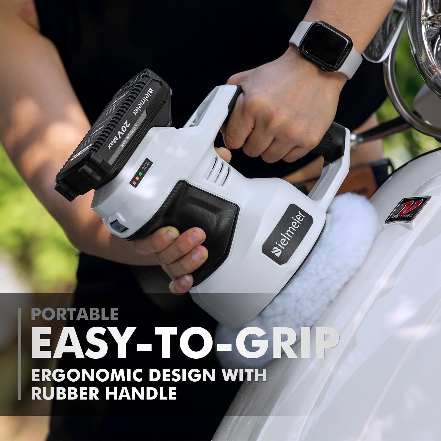 Snapklik.com : Bielmeier 20V Cordless Car Buffer Polisher, 6 Inch Dual ...