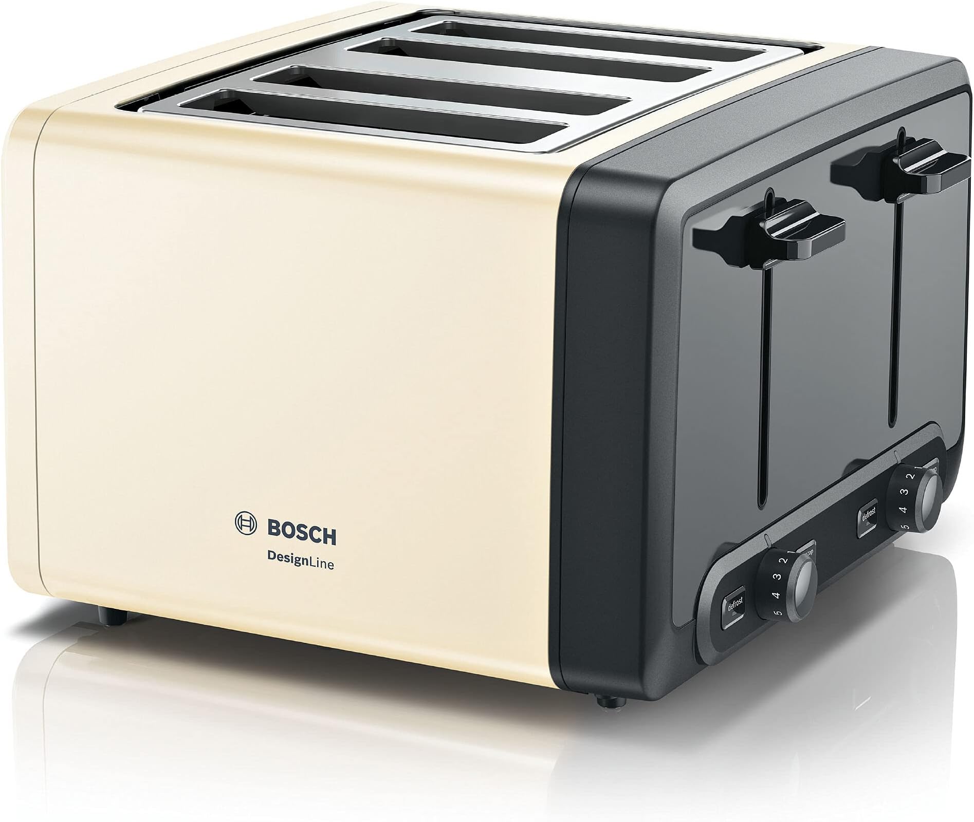 Bosch DesignLine TAT3P420GB 2 Slot Stainless Steel Toaster with ...
