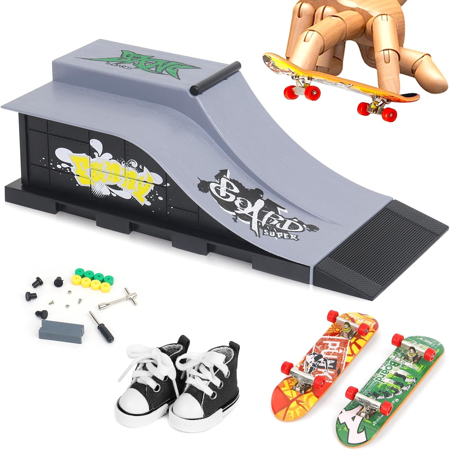 Amazon.com: CS COSDDI Finger Toy Skateboards Finger Skateboard Park ...