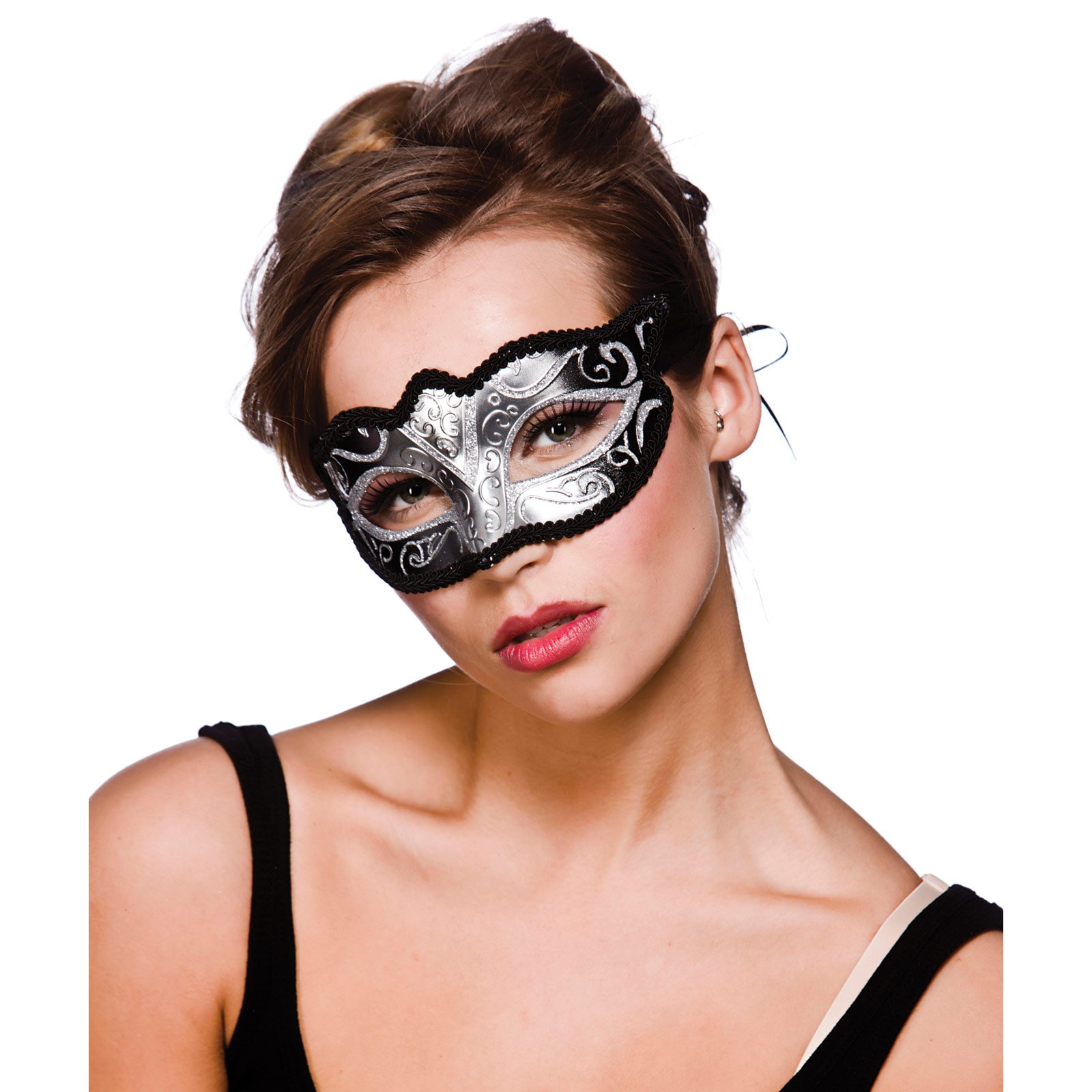 Silver Glitter Eye Mask