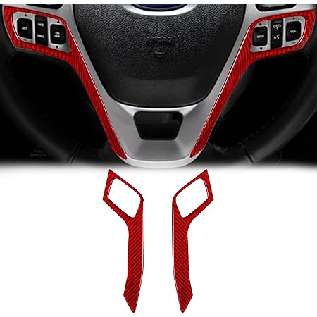 Amazon.com: SUNJIKA Compatible with 2PCS Carbon Fiber Steering Wheel ...