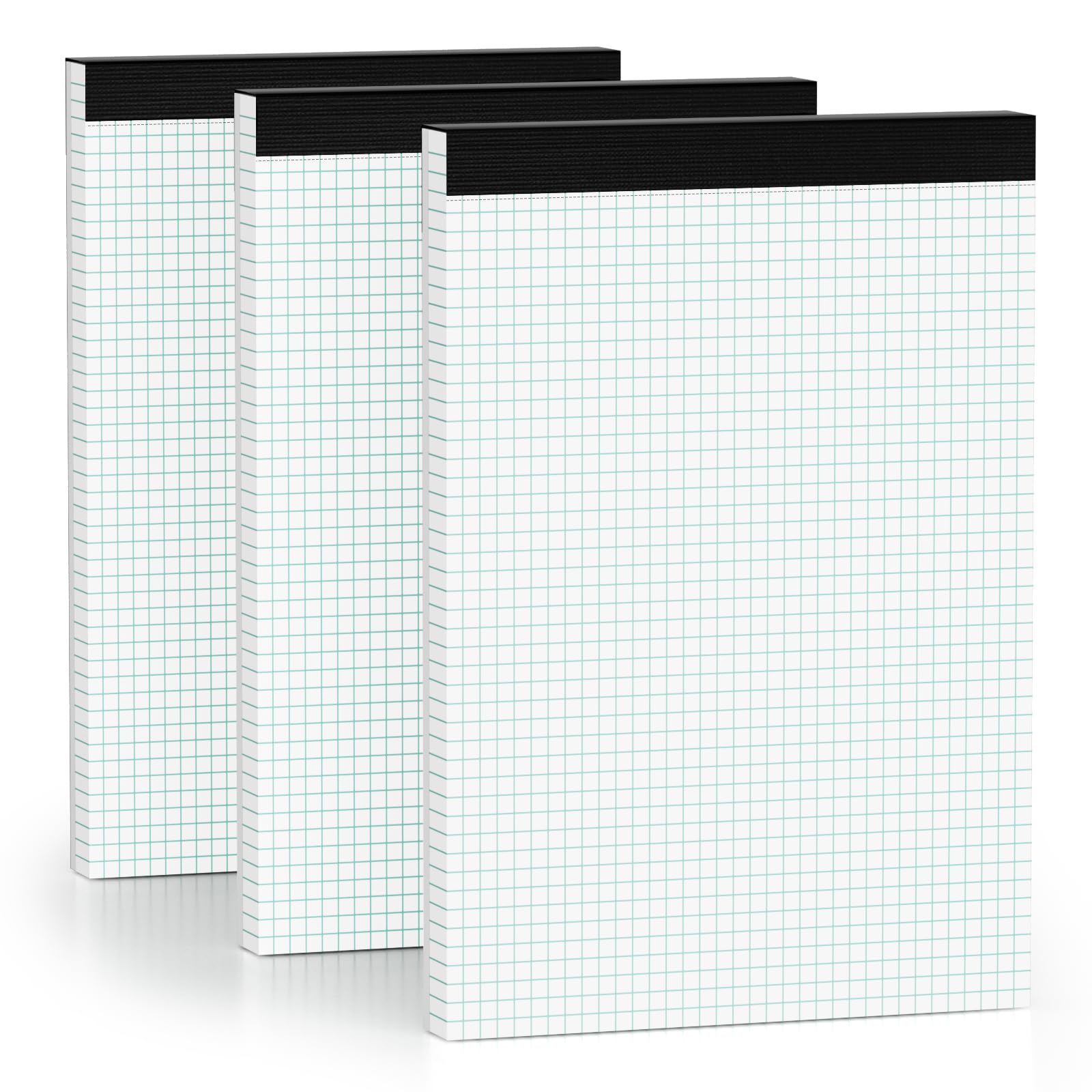 Snapklik.com : 3 Pack Graph Paper Pad Quad Ruled, 4x4 Quad 8.5 X 11.75 ...